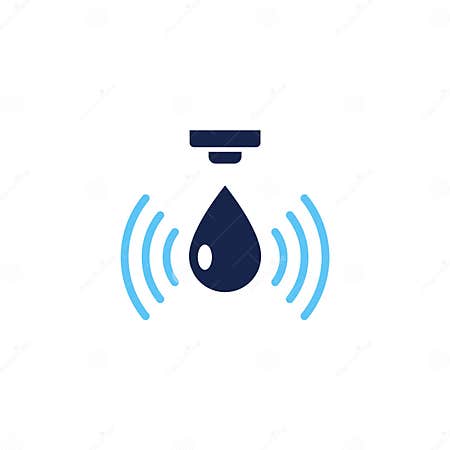 Water Sensor Vector Icon. Water Flow Drop Control Sensor Logo Design ...