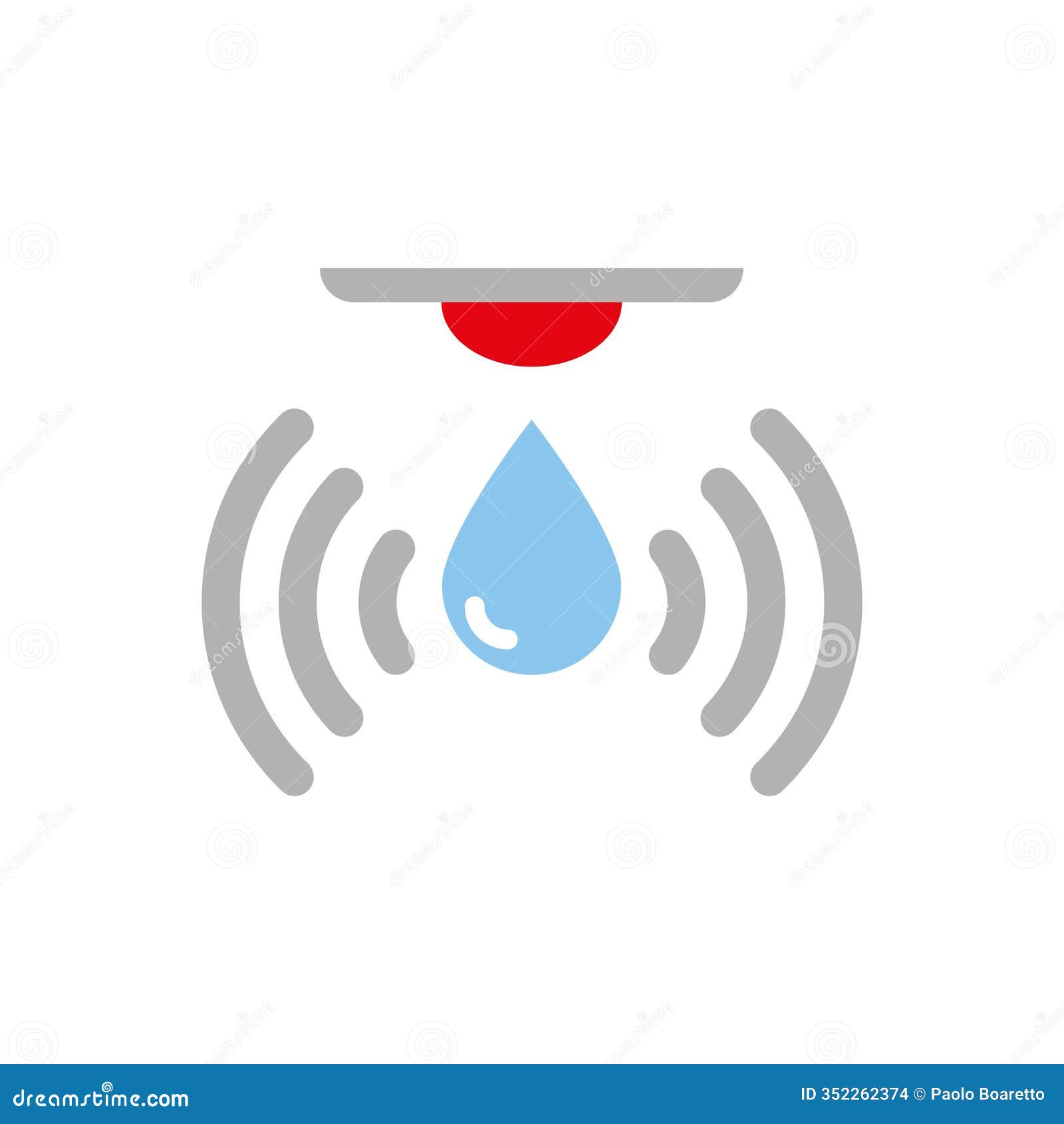 Water Sensor Vector Icon. Water Flow Drop Control Sensor Logo Design ...