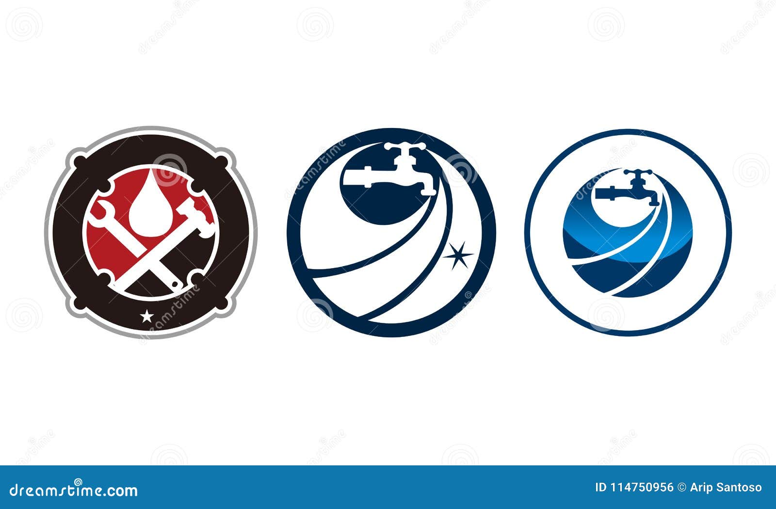 Water Service Template Set stock vector. Illustration of equipment ...