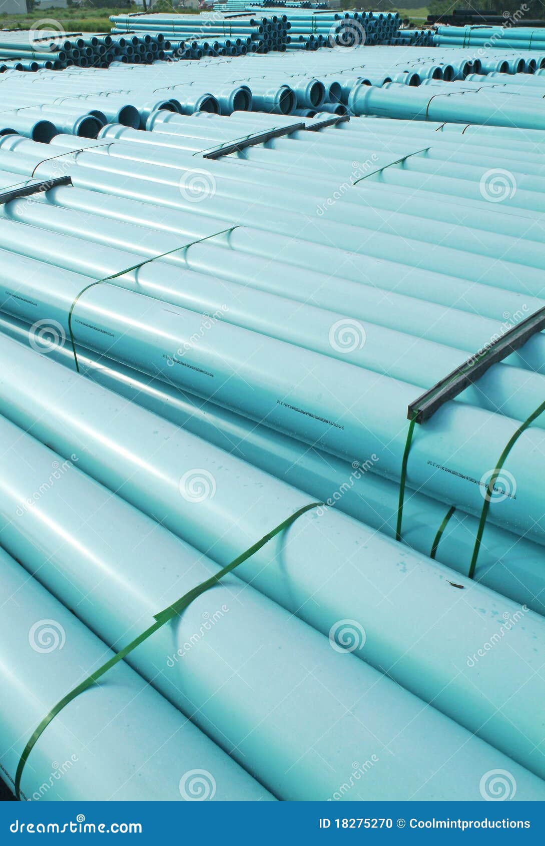 Water / sewer pipes stock photo. Image of installation - 18275270