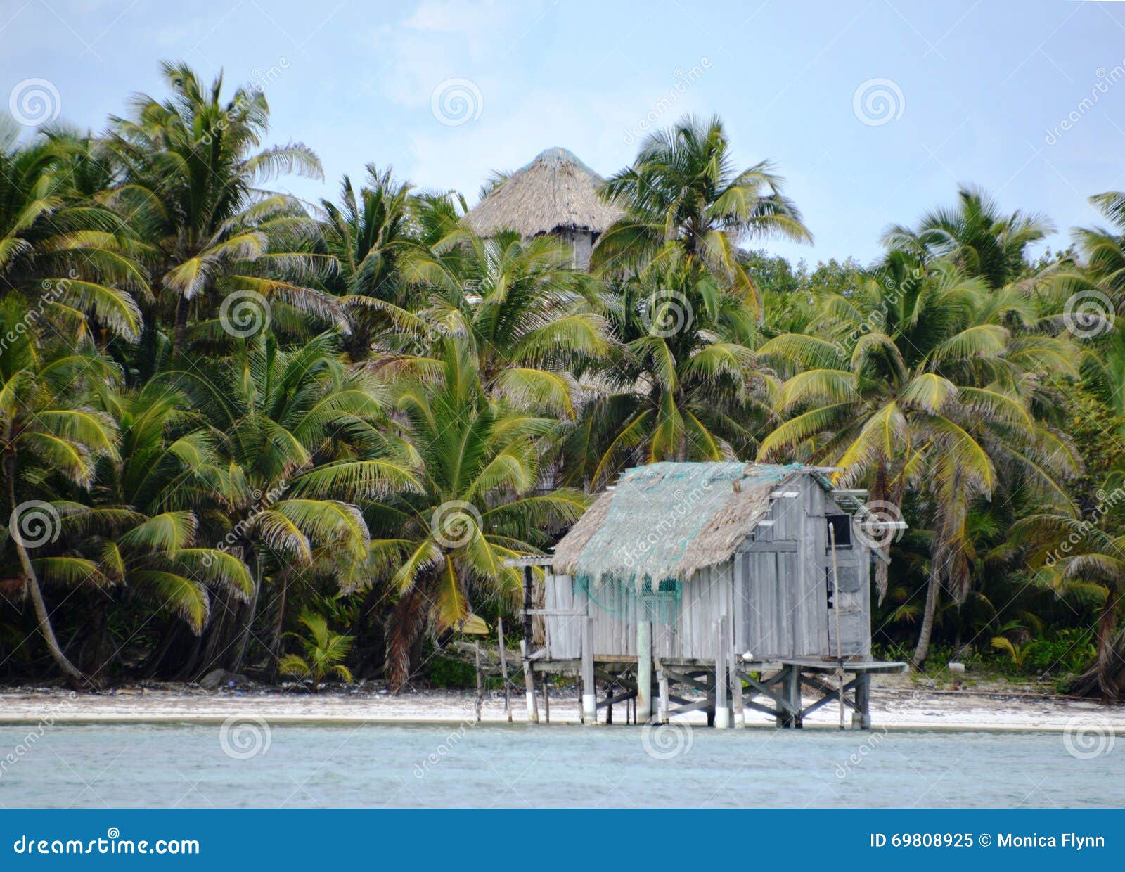 Water Shack 2nd View Ambergris Cay In Belize Royalty-Free Stock ...