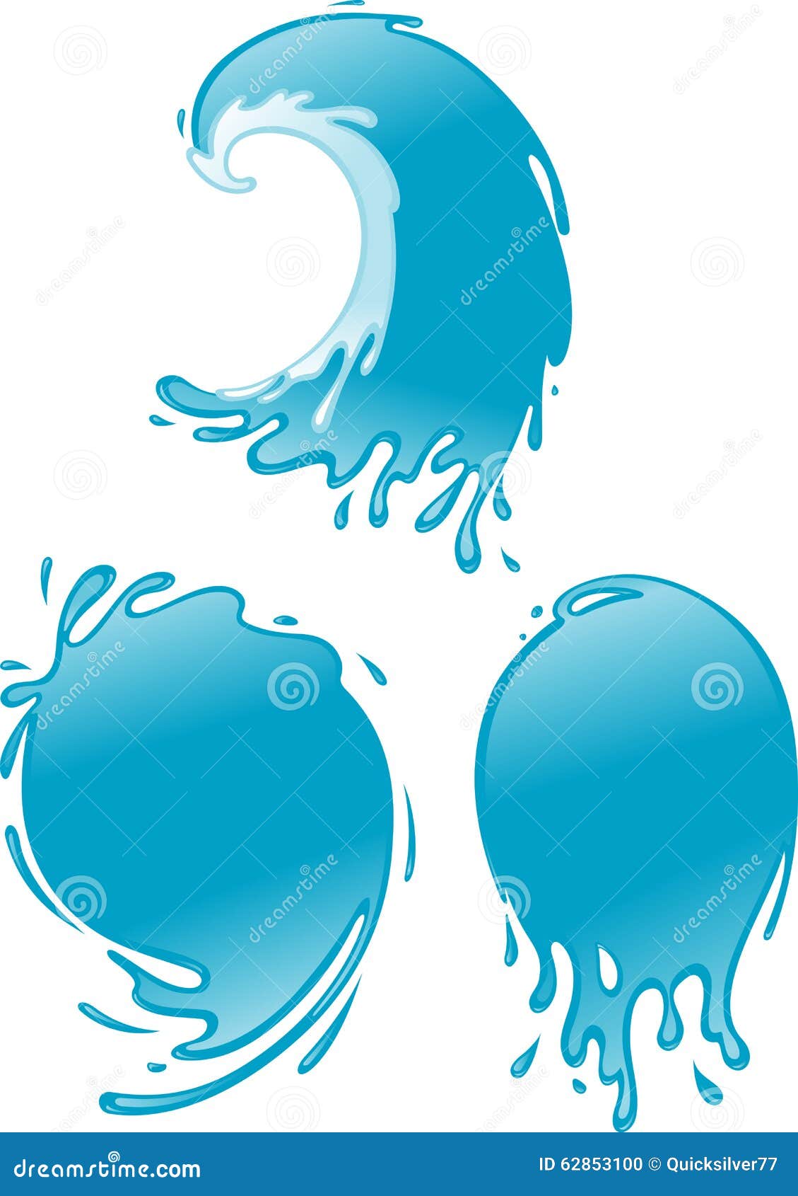 Water Shapes Vector Illustration | CartoonDealer.com #62853100