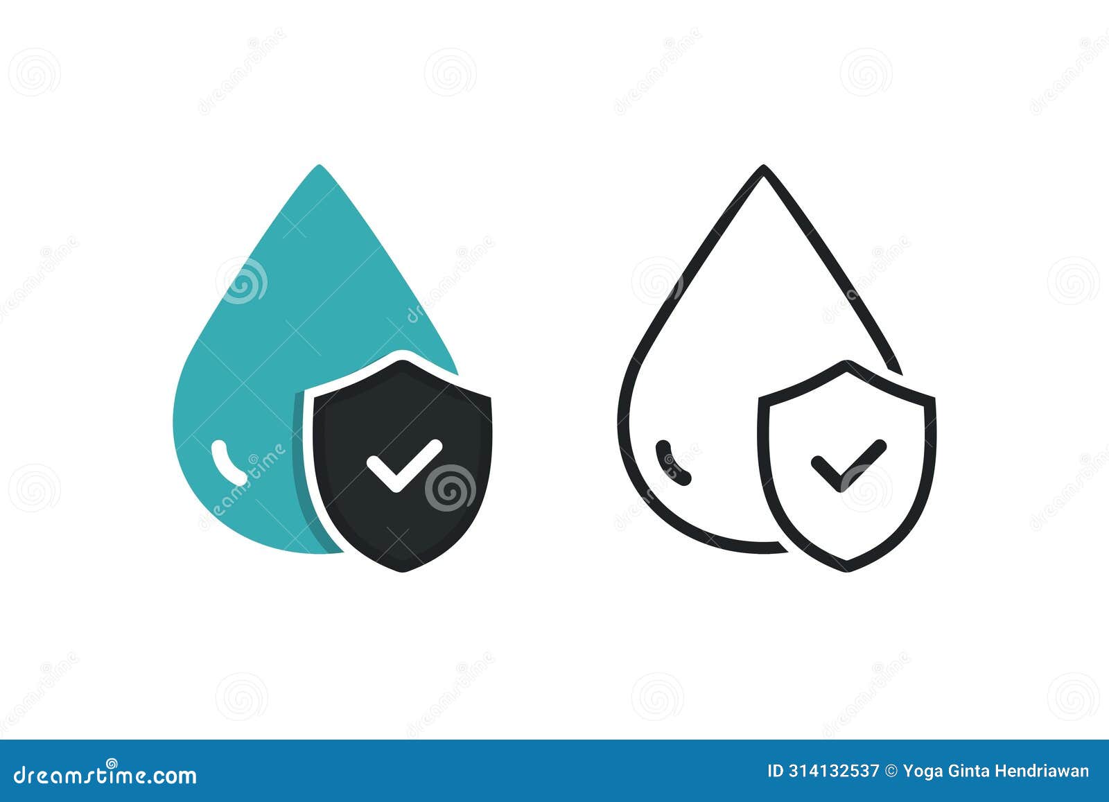 Water Shield Defence. Illustration Vector Stock Vector - Illustration ...