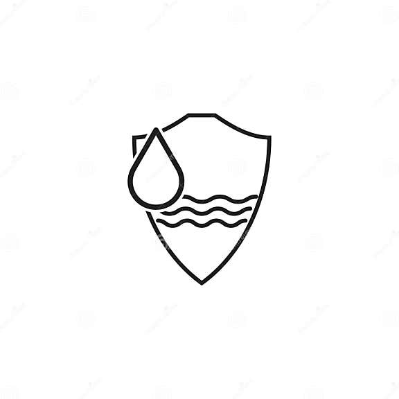 Water and Shield Icon. Vector Illustration. EPS 10 Stock Vector ...