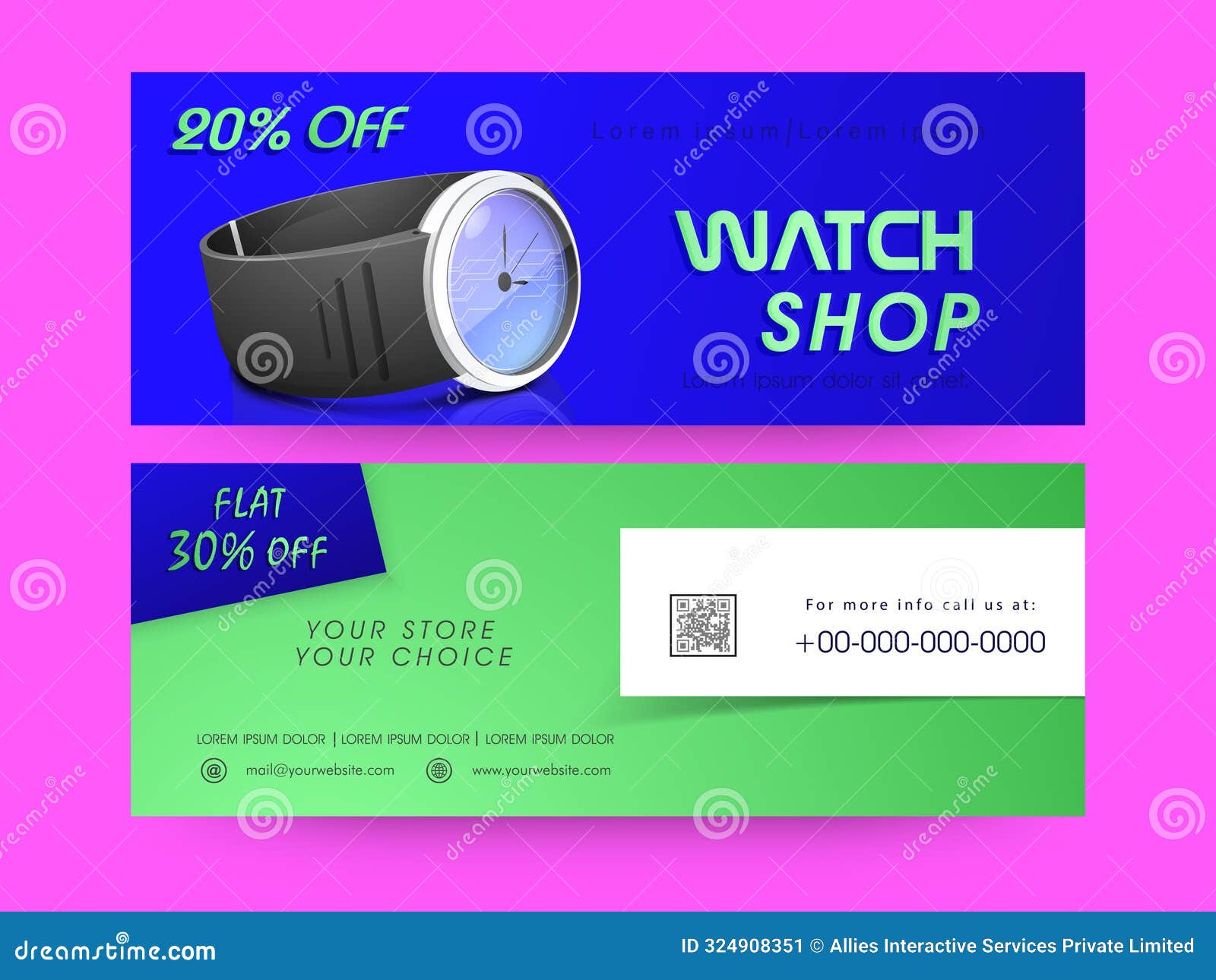 Water Shop Visiting Card or Header with Special Offer for Advertising ...