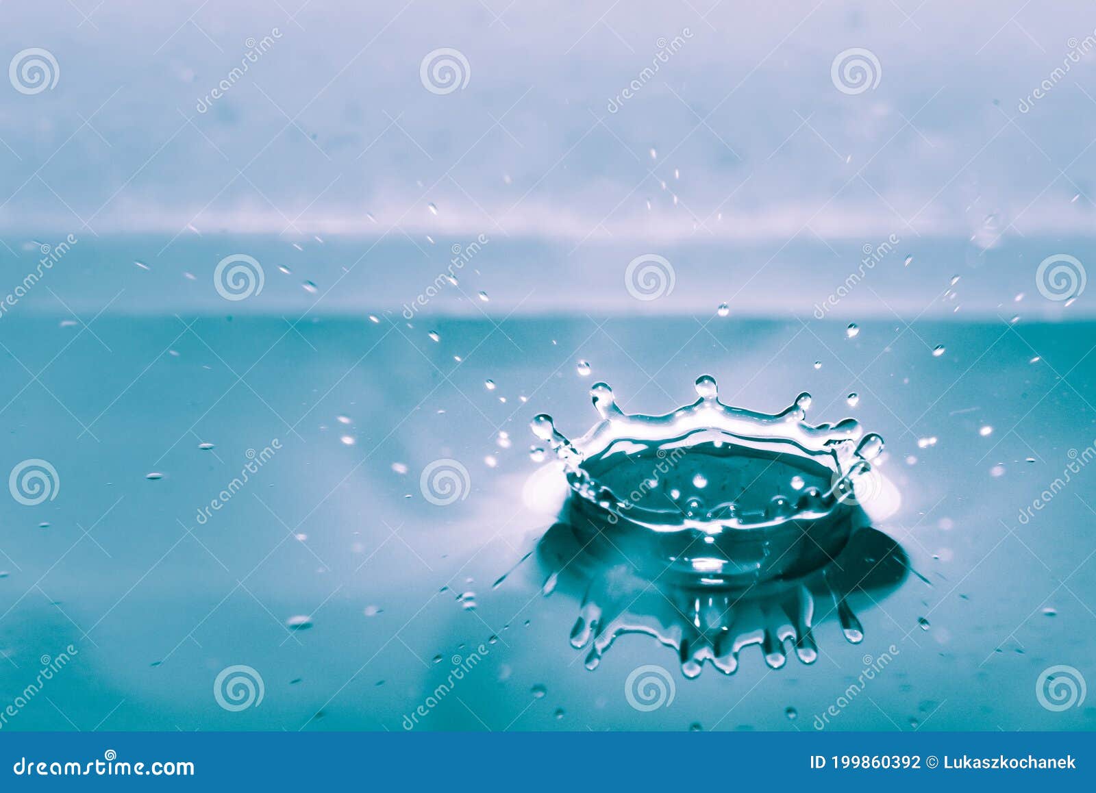 Water Shortage Background - Water Splash Isolated on Blue Background ...