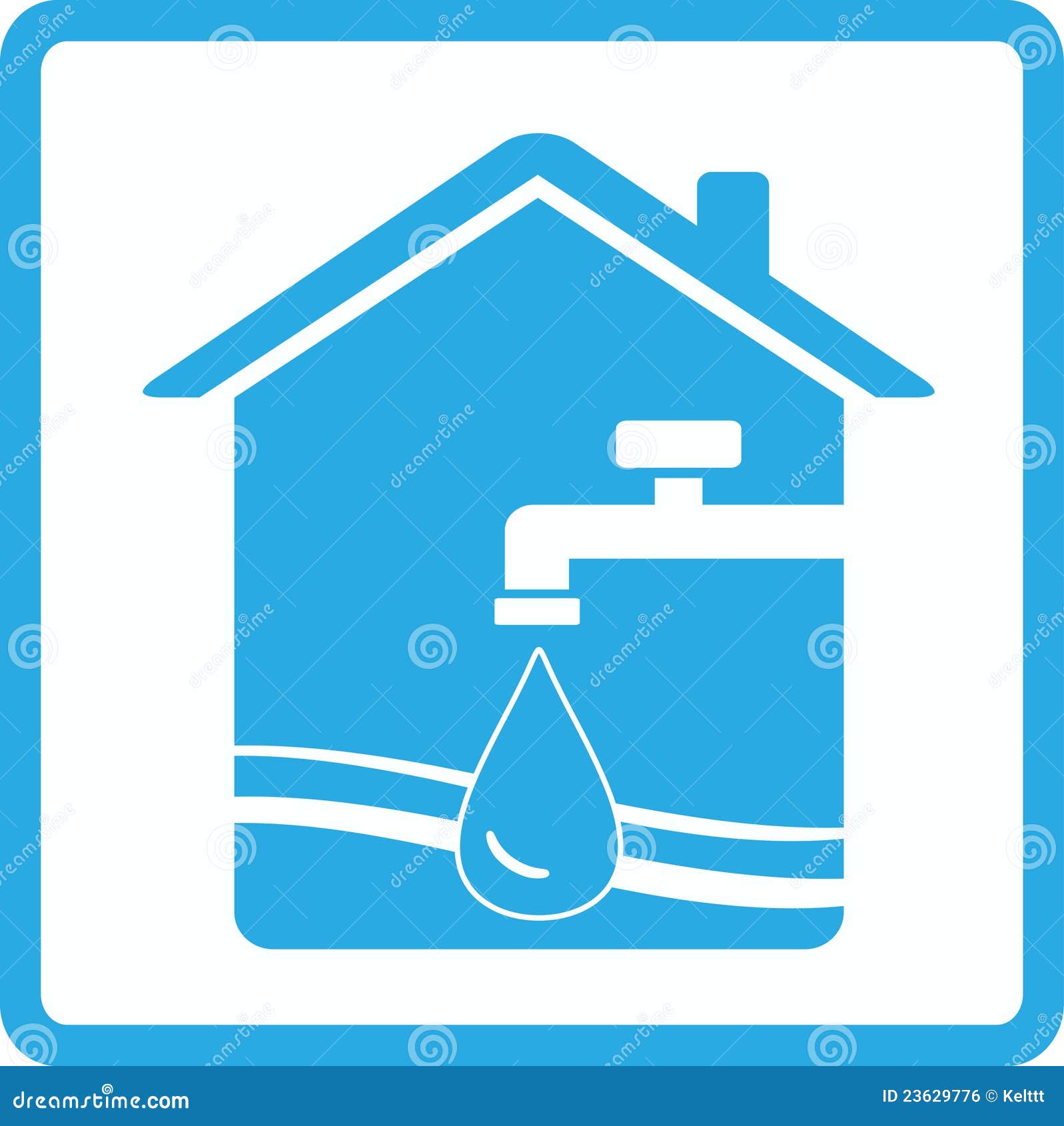 Water Sign Symbol Cartoon Vector | CartoonDealer.com #107375367