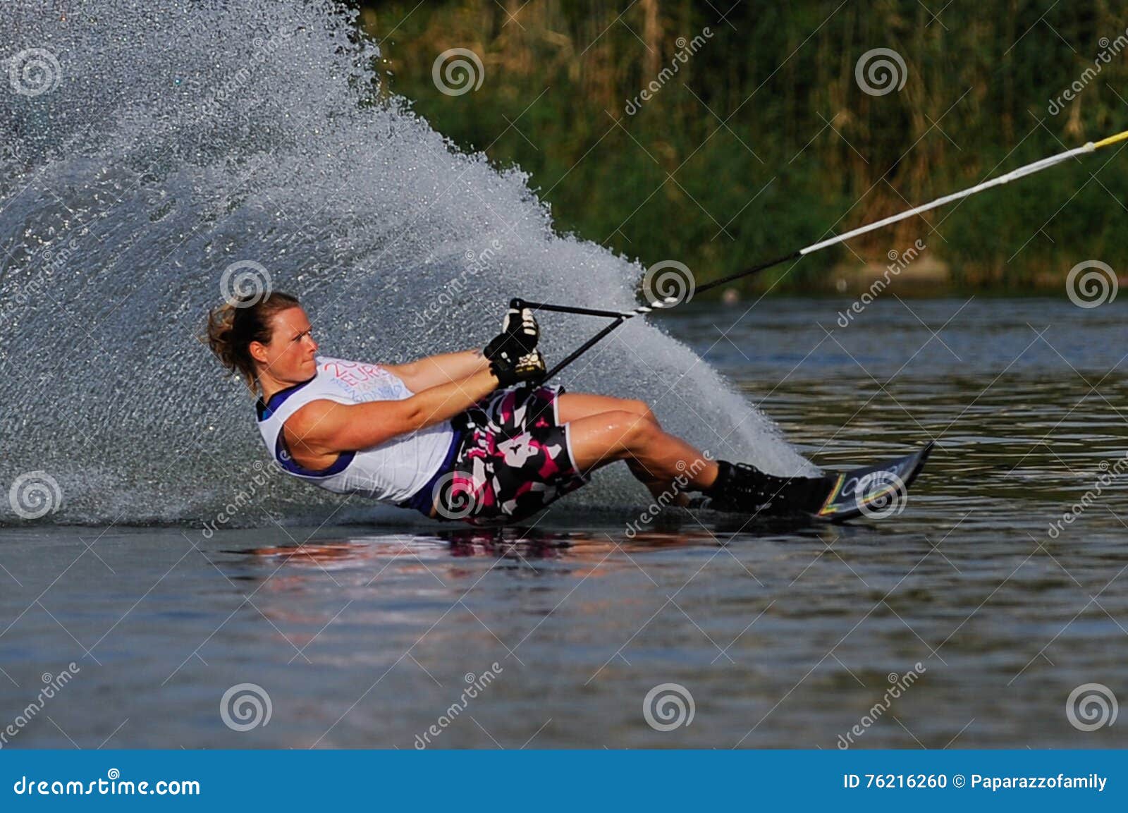 Water ski editorial image. Image of effort, water, jacket - 76216260