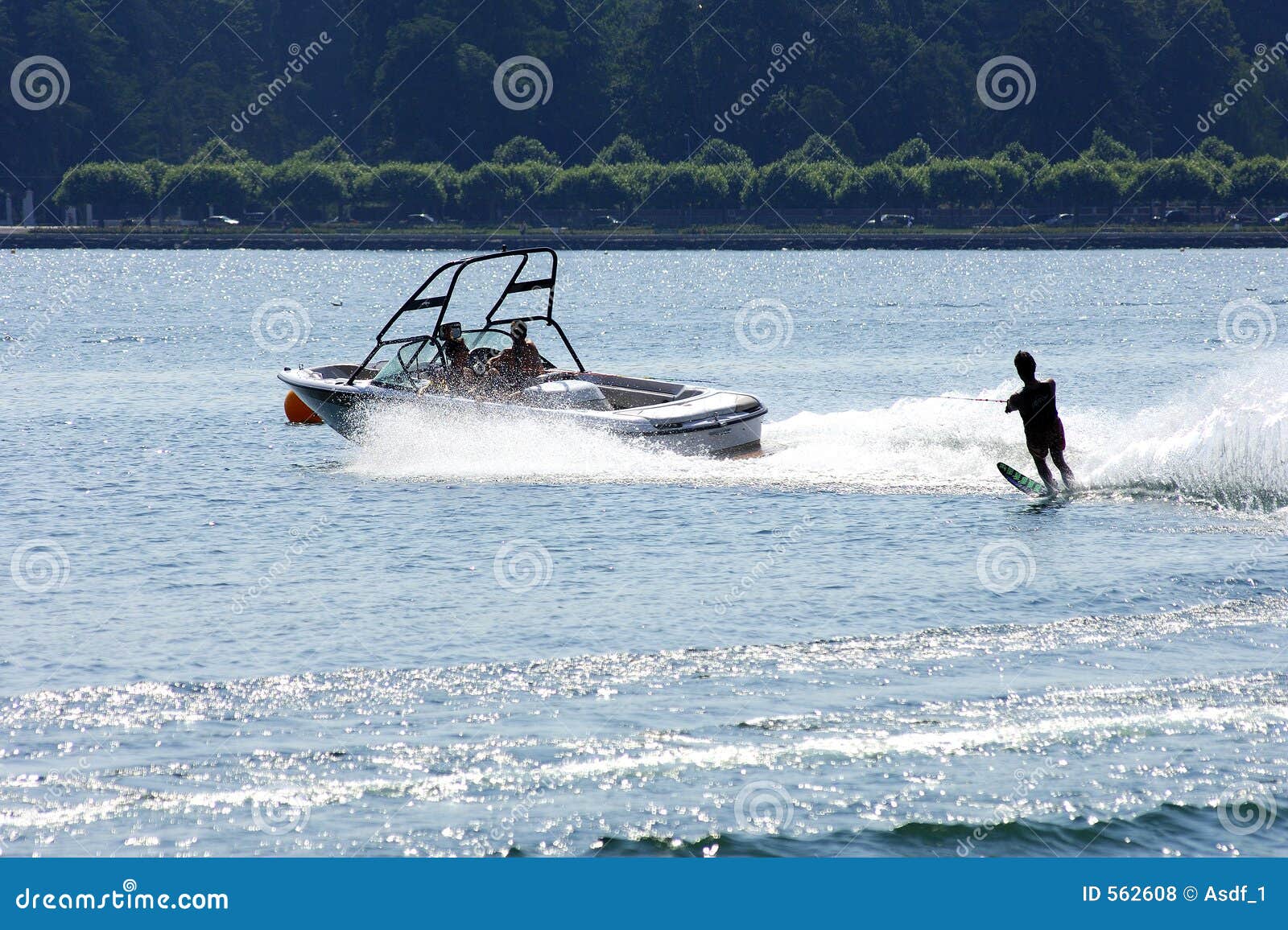 Water skier stock photo. Image of boat, splash, sporting - 562608