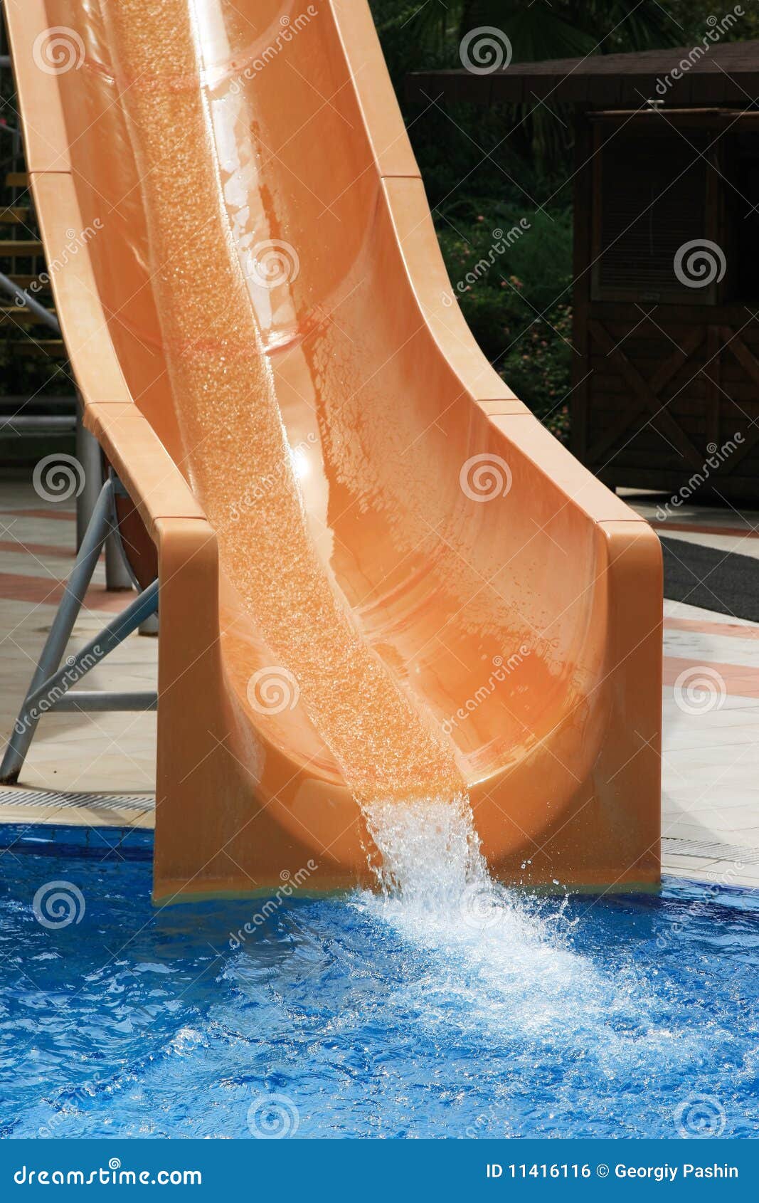 Water slide stock photo. Image of pursuit, blue, splash - 11416116