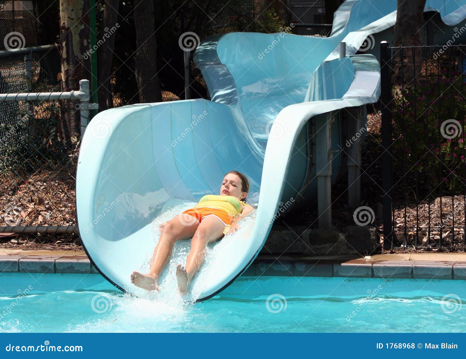 Water slide stock photo. Image of cute, long, time, side - 1768968