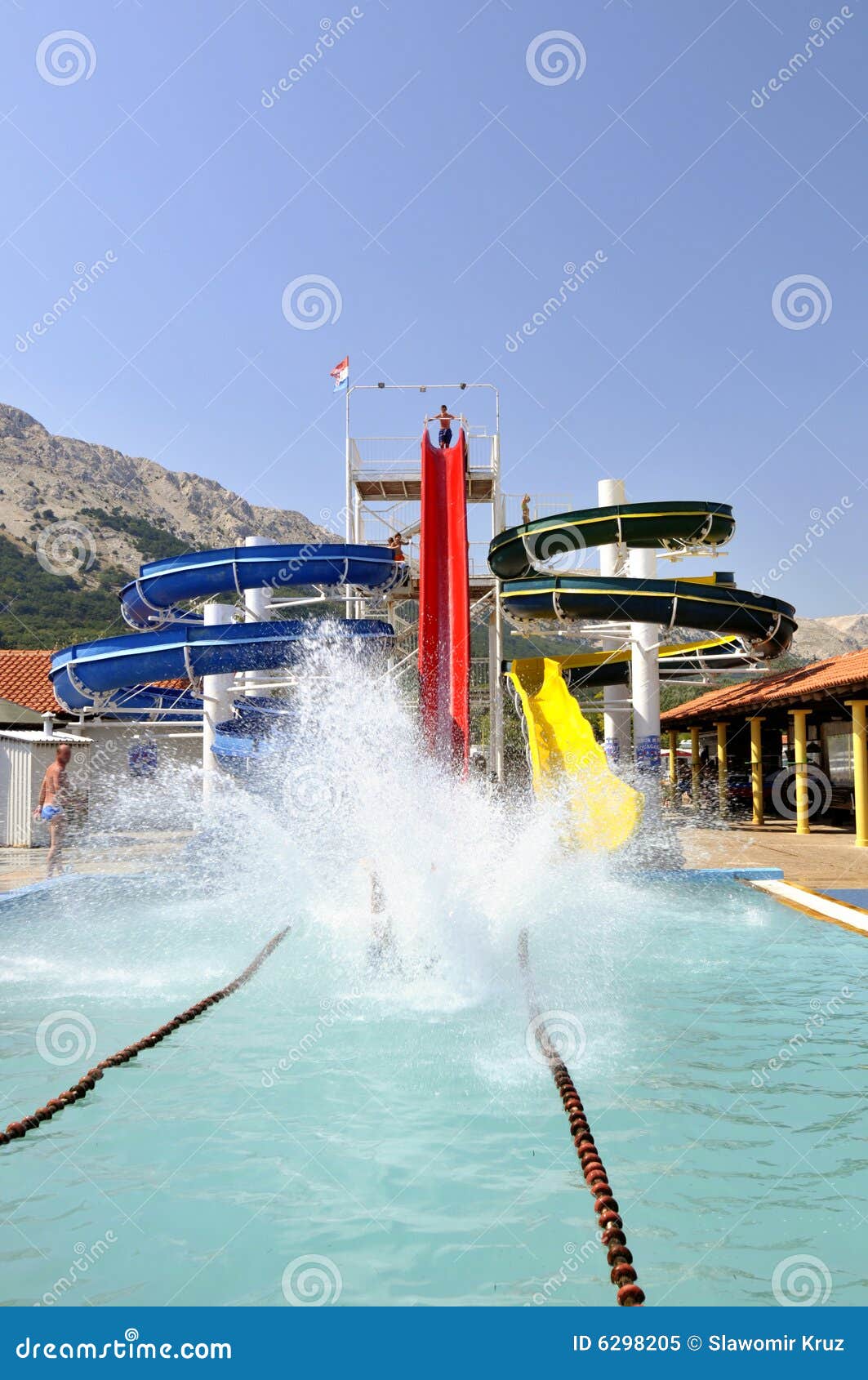 Water slide stock image. Image of slide, summer, amusement - 6298205