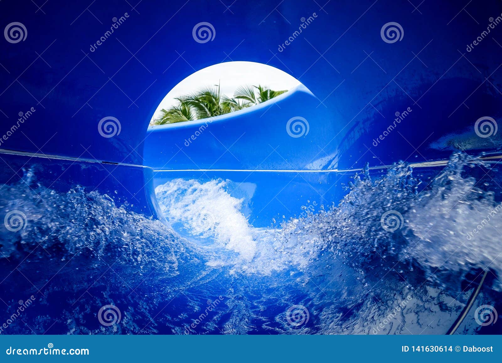 Water slide in aquapark stock photo. Image of people - 141630614