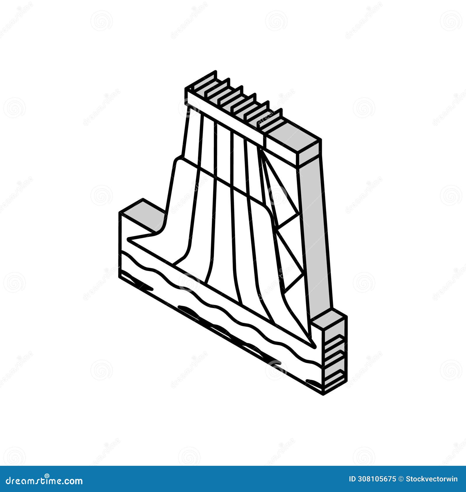 Water Slide Isometric Icon Vector Illustration Stock Vector ...