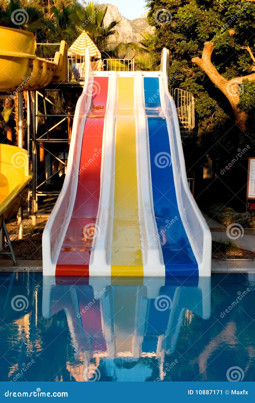 Water slide at the park stock image. Image of water, colorful - 10887171