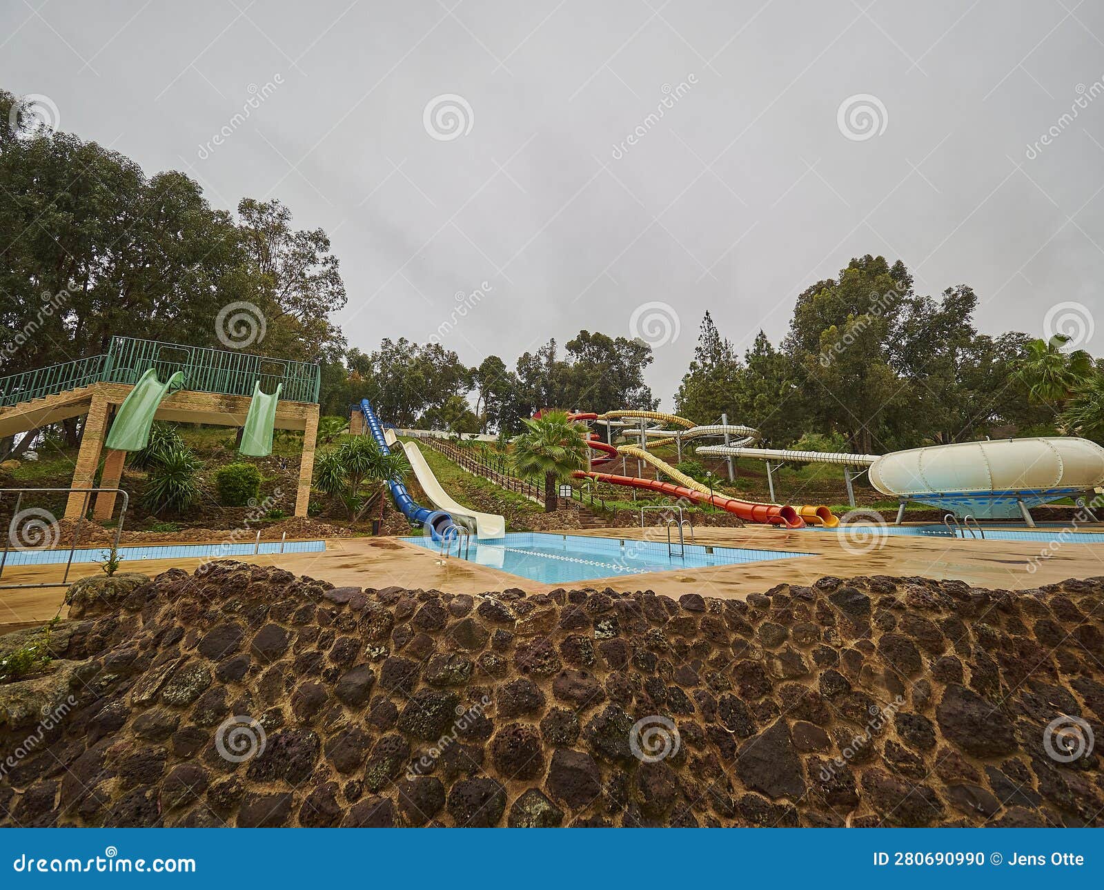 Water Slide Park in Morocco Editorial Image - Image of outside, blue ...