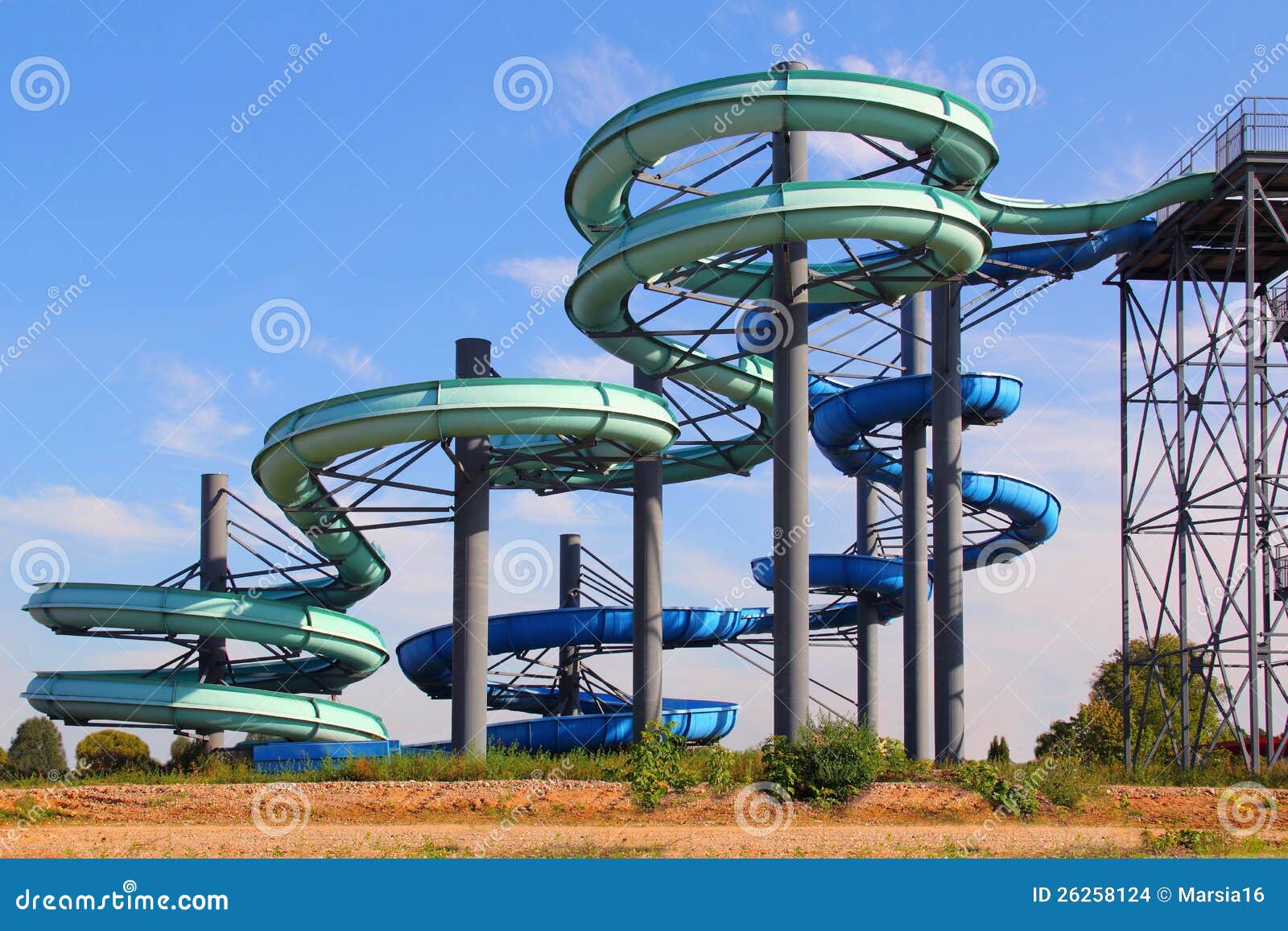 Water slides stock photo. Image of carnival, park, entertainment - 26258124