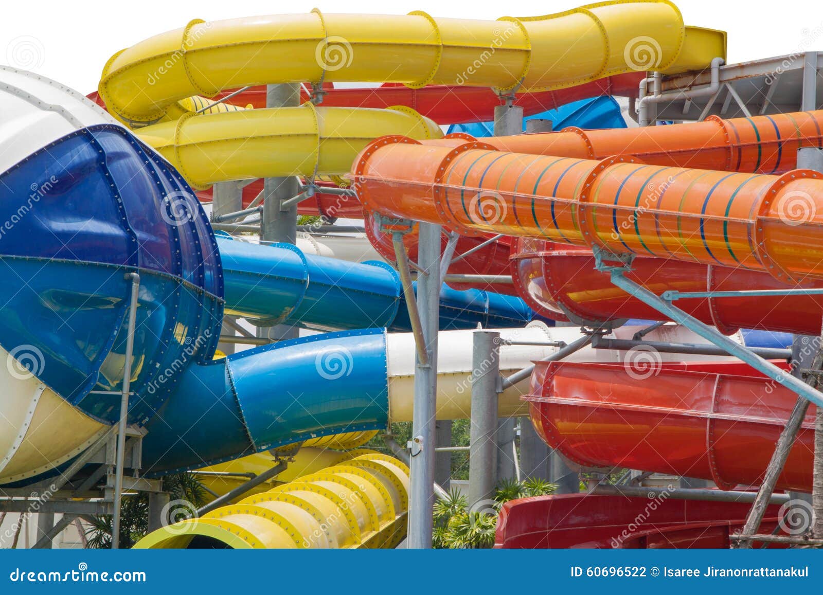 Water Slides at the Water Park Stock Photo - Image of colorful ...