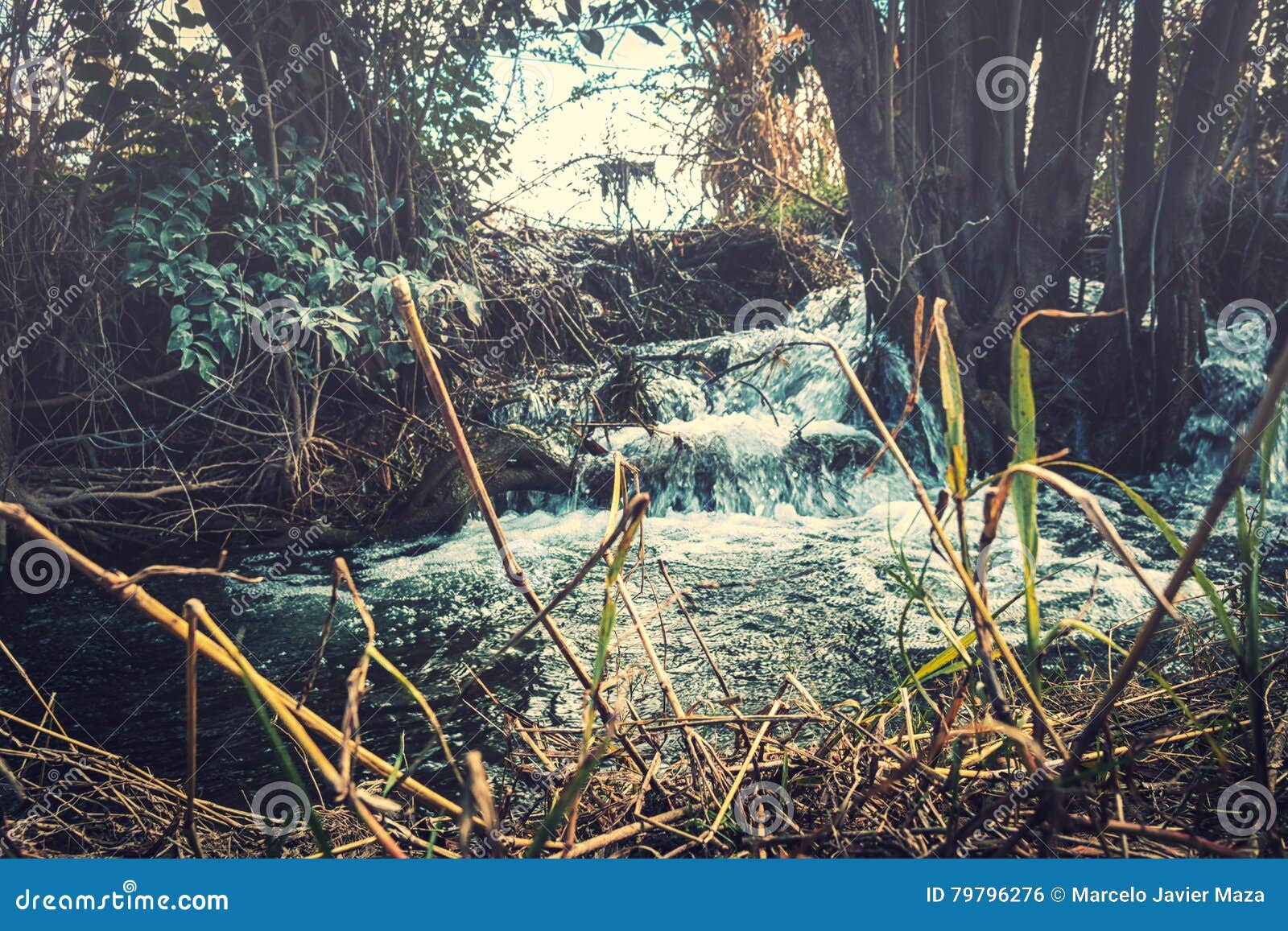 Water slope stock photo. Image of natural, slope, blue - 79796276