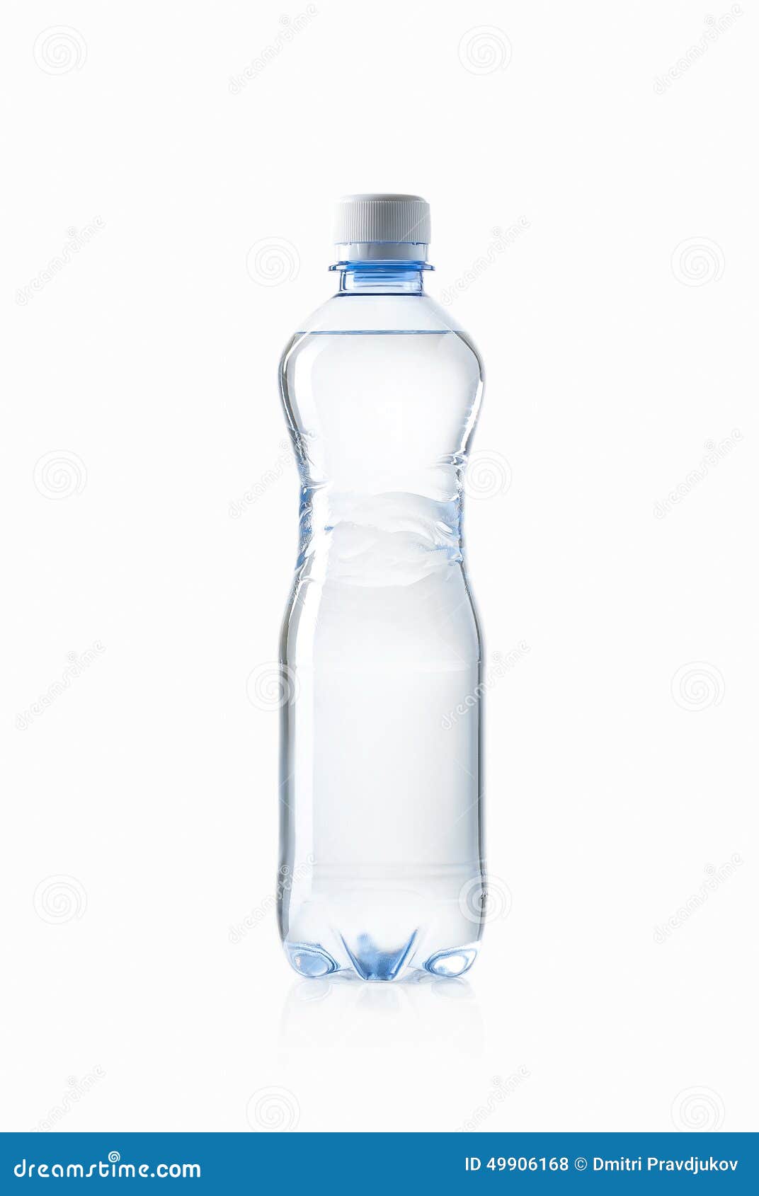 Water. Small Plastic Water Bottle on White Background Stock Photo ...