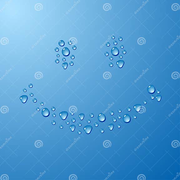 Water smiley. stock vector. Illustration of ball, bright - 14045081