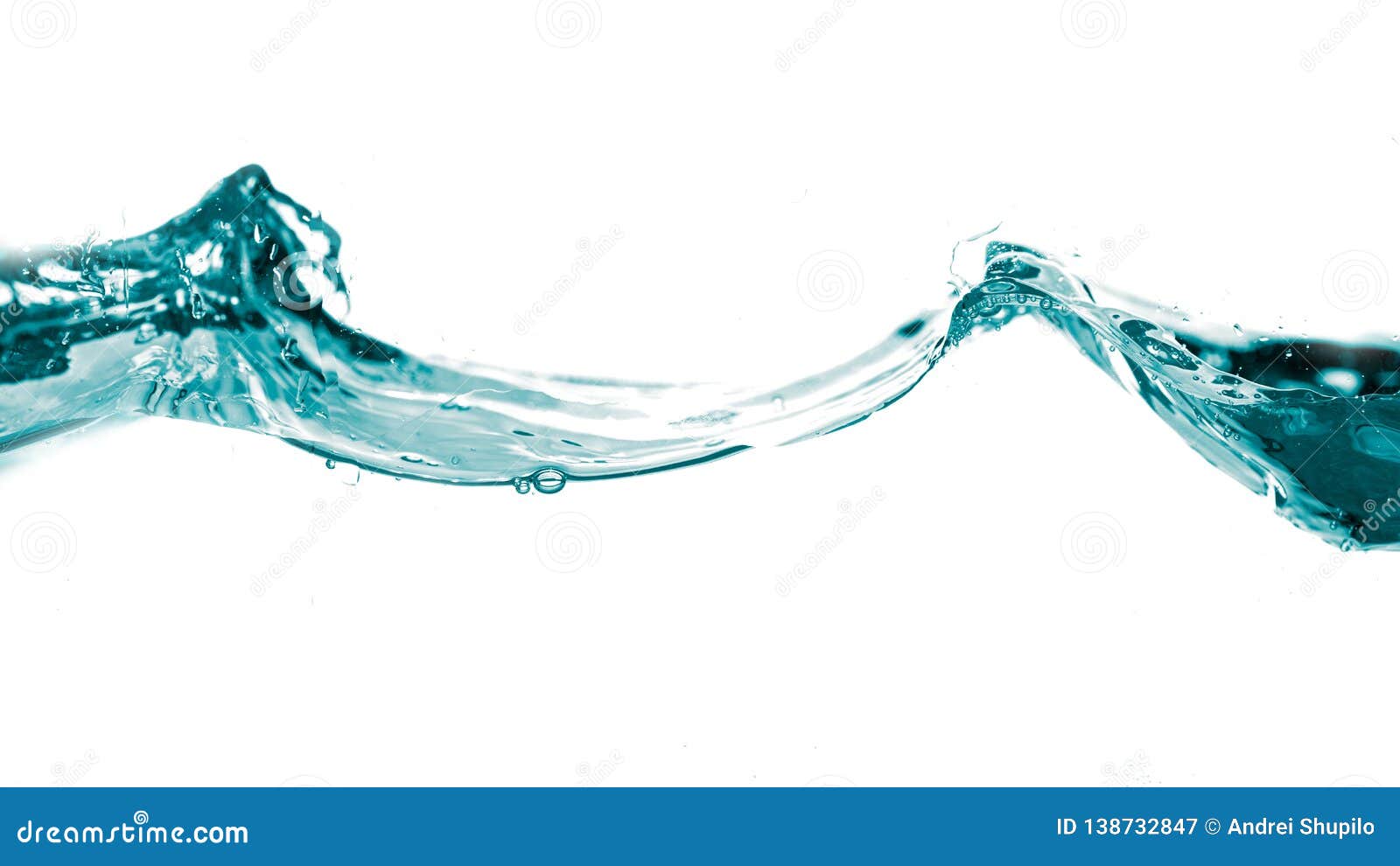Water Smooth Wave in a Wave Isolated on White Background Stock Image ...