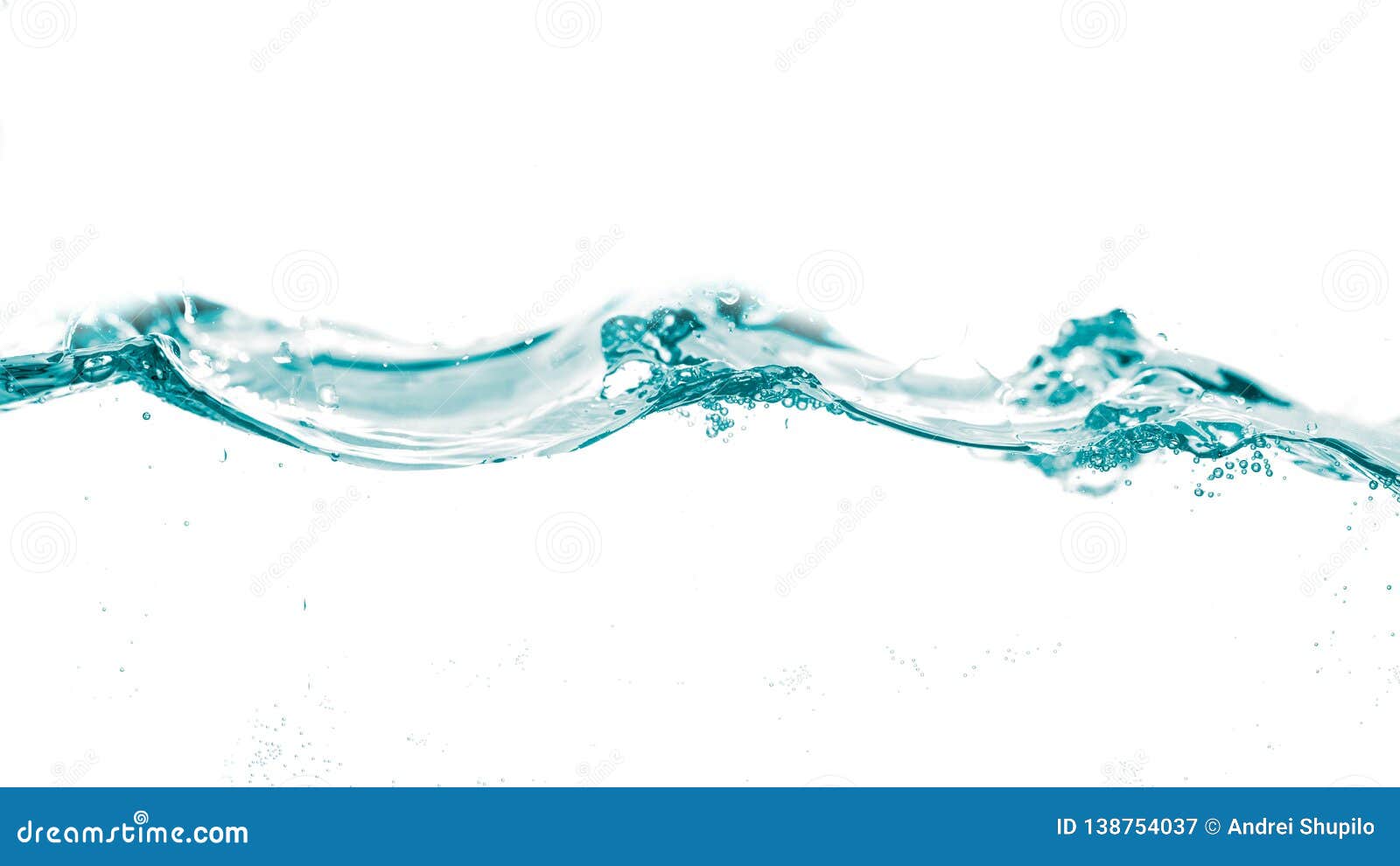 Water Smooth Wave in a Wave Isolated on White Background Stock Image ...