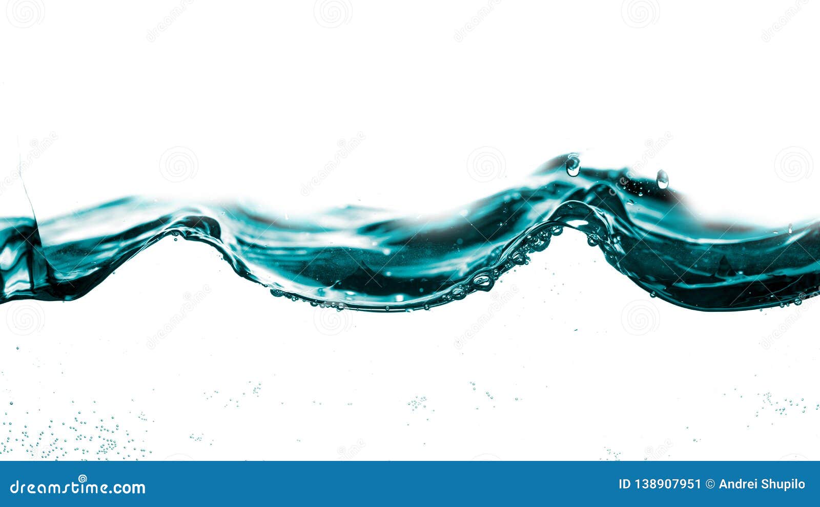 Water Smooth Wave in a Wave Isolated on White Background Stock Image ...
