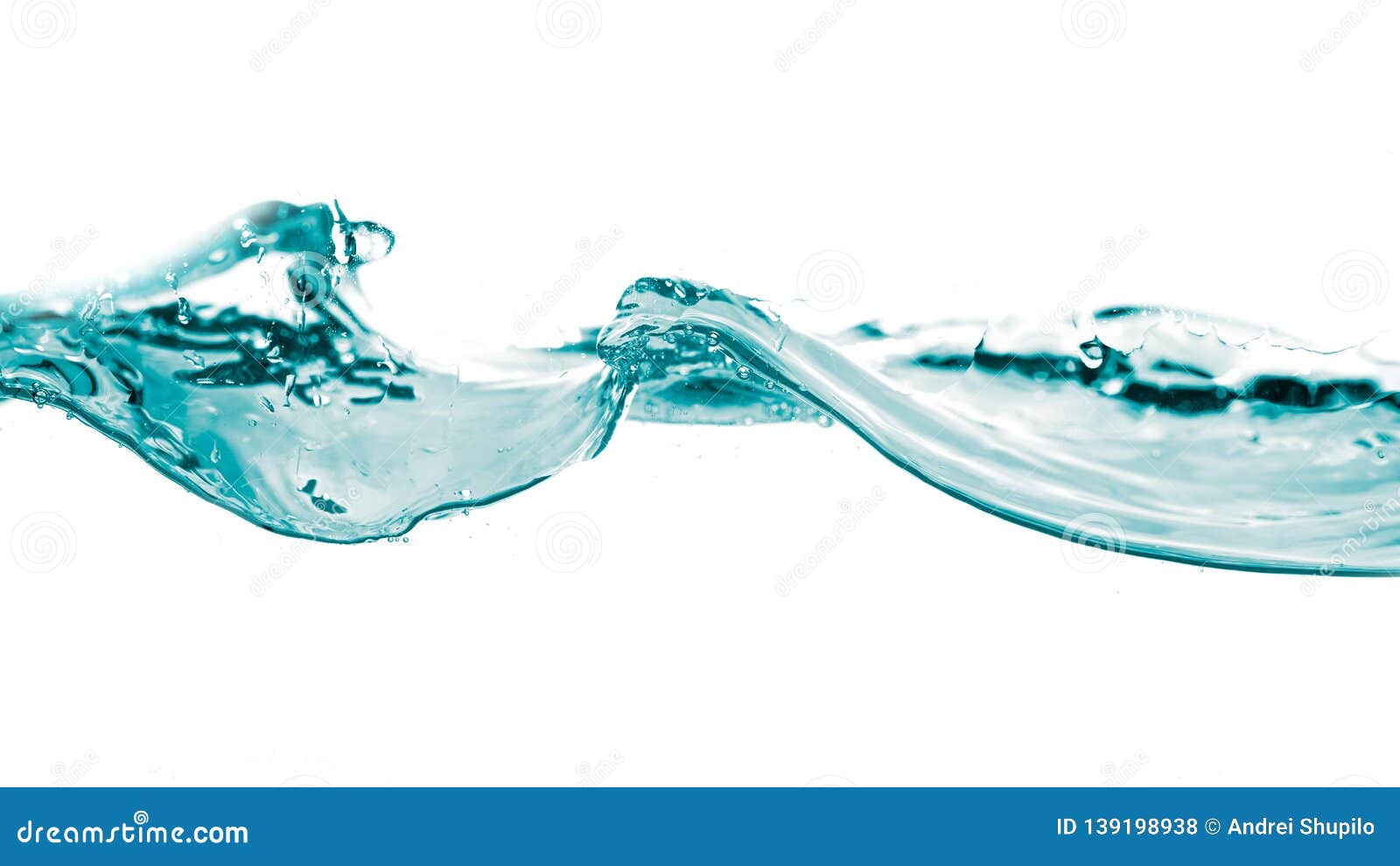 Water Smooth Wave in a Wave Isolated on White Background Stock Photo ...