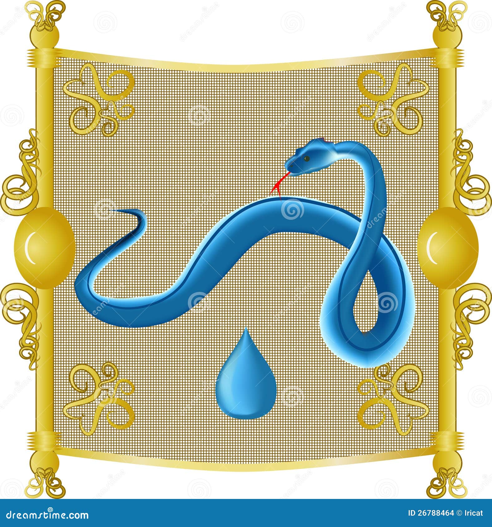 Snake Of Water And Snake Of Fire. Vector Illustration | CartoonDealer ...