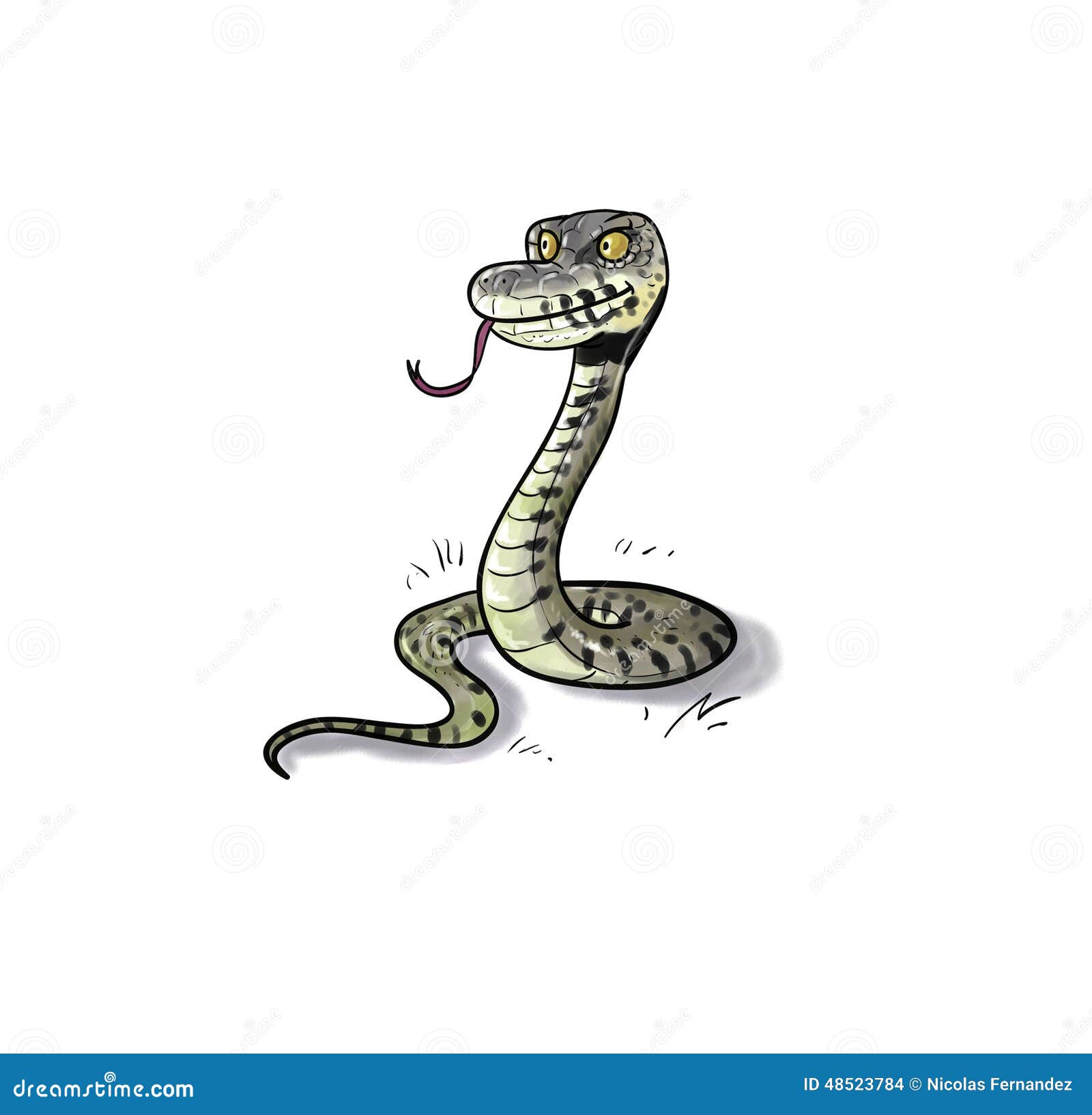 Water snake stock illustration. Illustration of snakes - 48523784