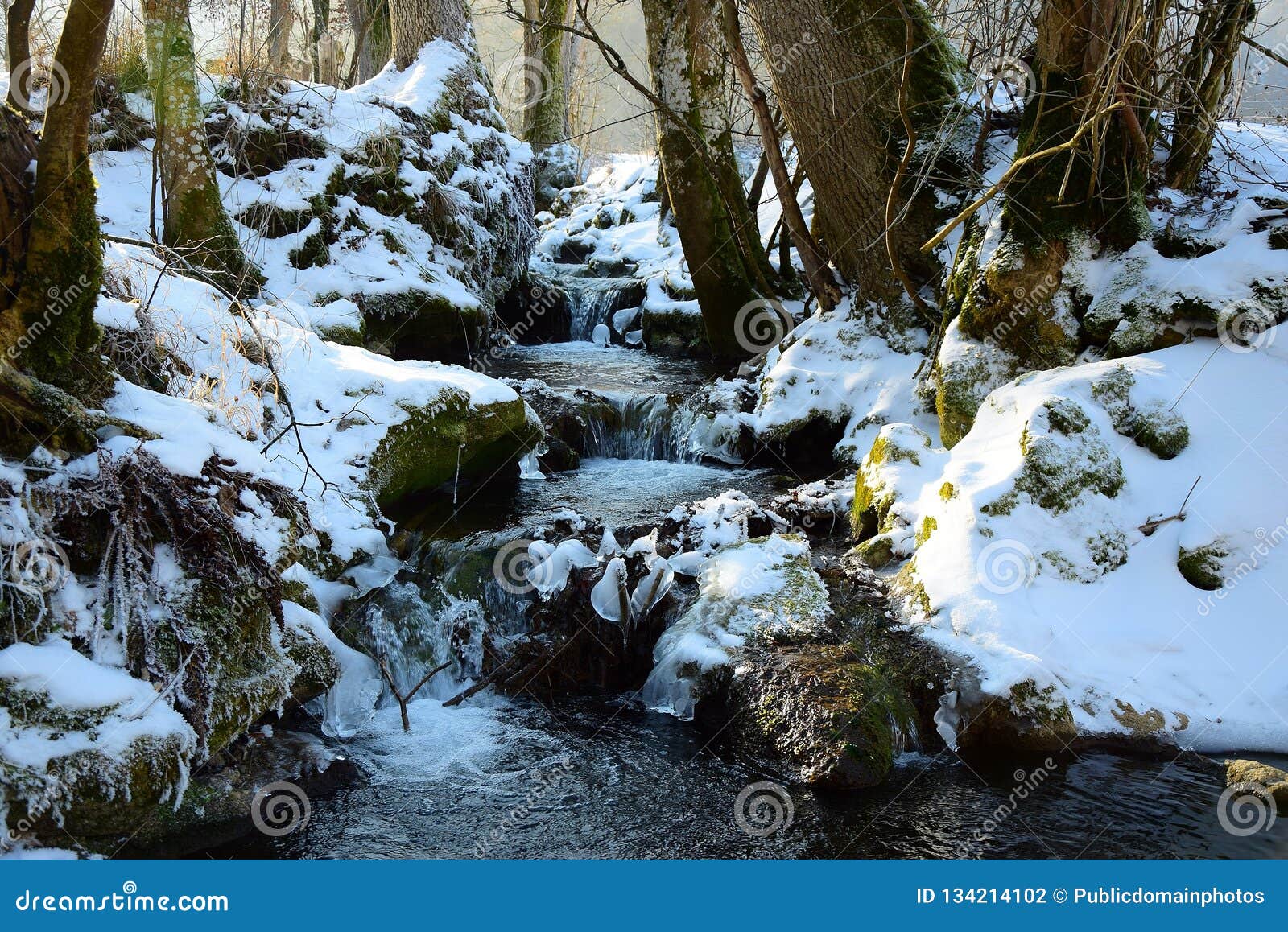 Water, Snow, Stream, Winter Picture. Image: 134214102