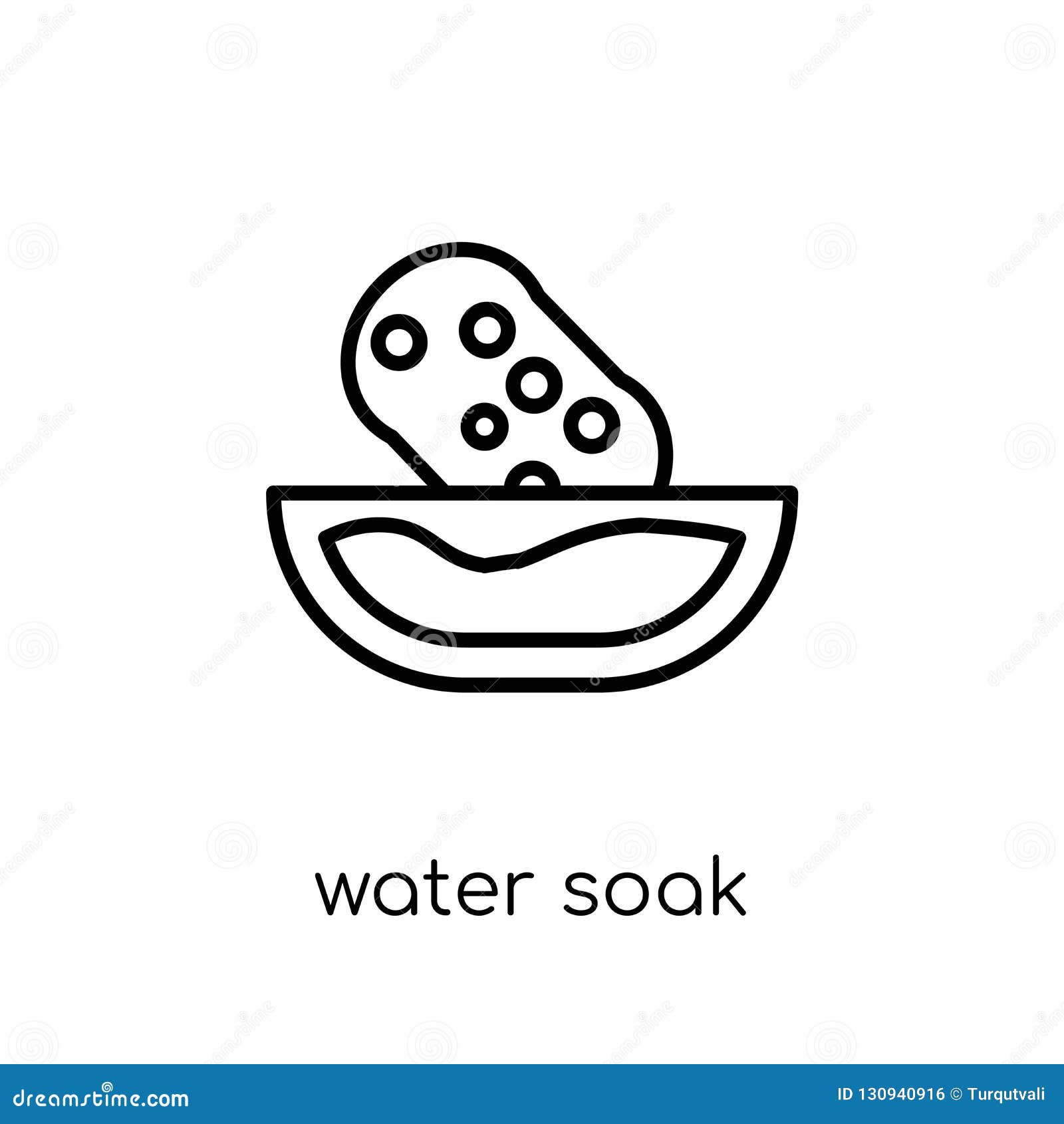 Water Soak Icon. Trendy Modern Flat Linear Vector Water Soak Icon on ...