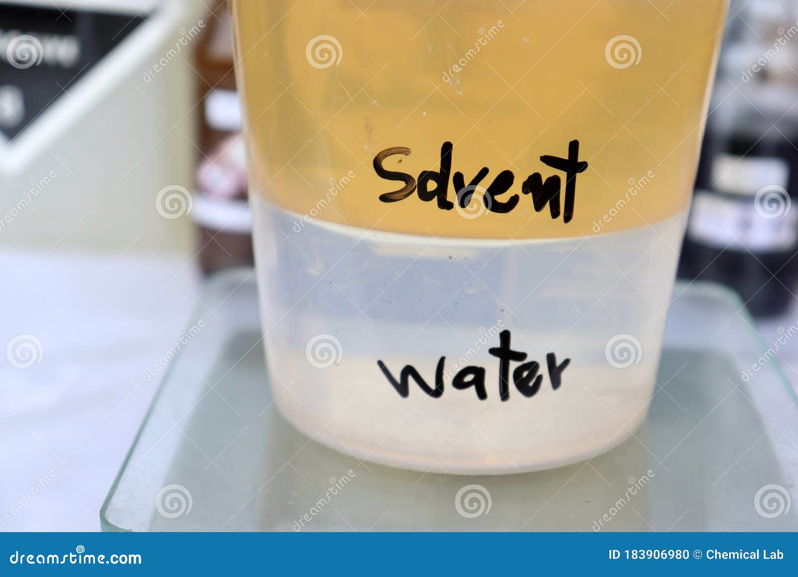 Water and solvent stock photo. Image of liquid, chemistry - 183906980