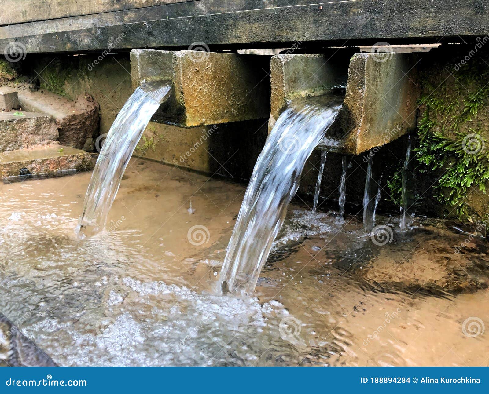 Water from the Source Drains through the Gutters Stock Photo - Image of ...