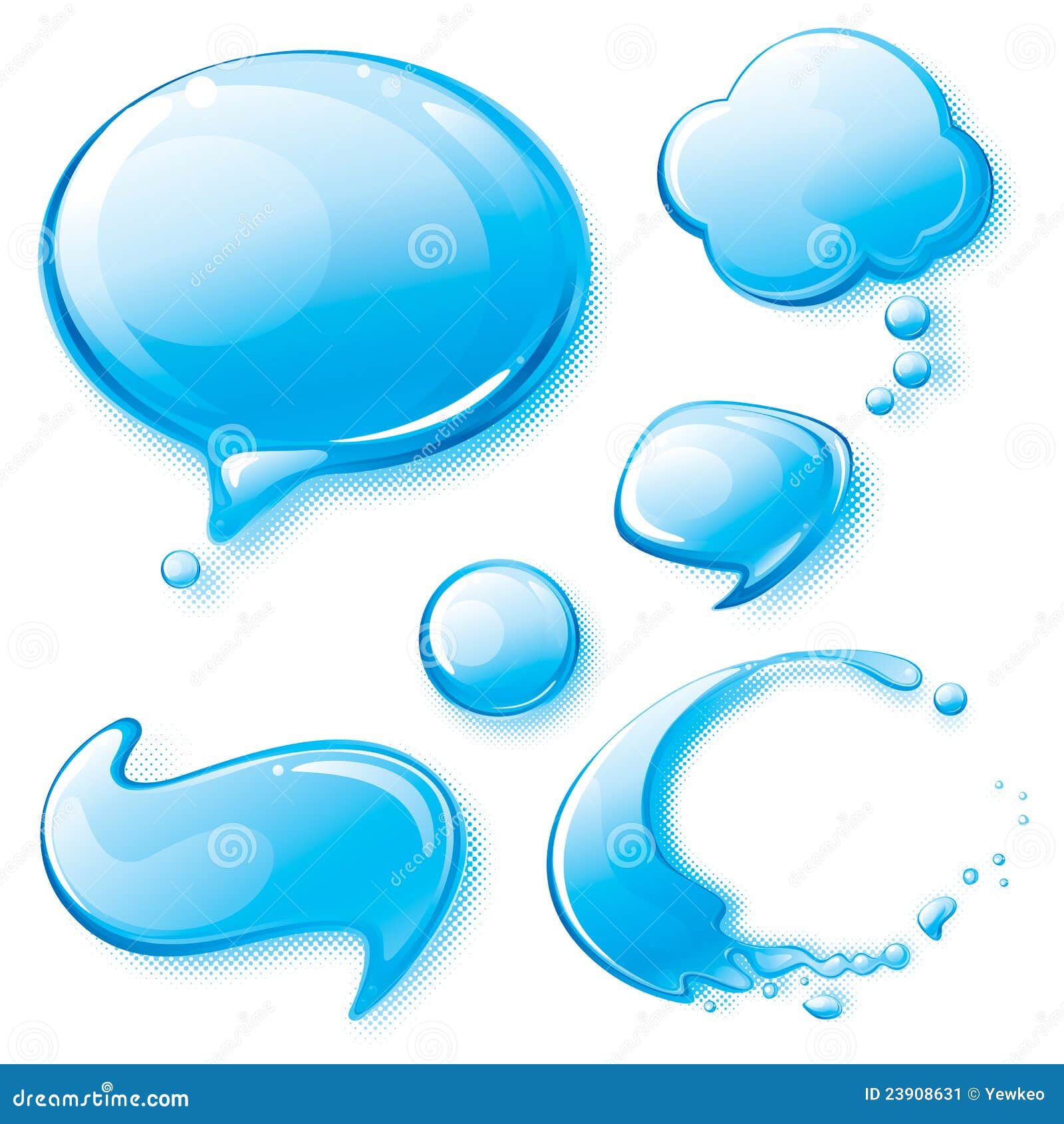 Water Speech Bubbles stock vector. Illustration of liquid - 23908631