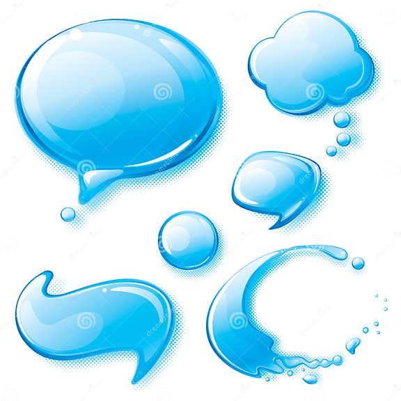 Water Speech Bubbles stock vector. Illustration of liquid - 23908631