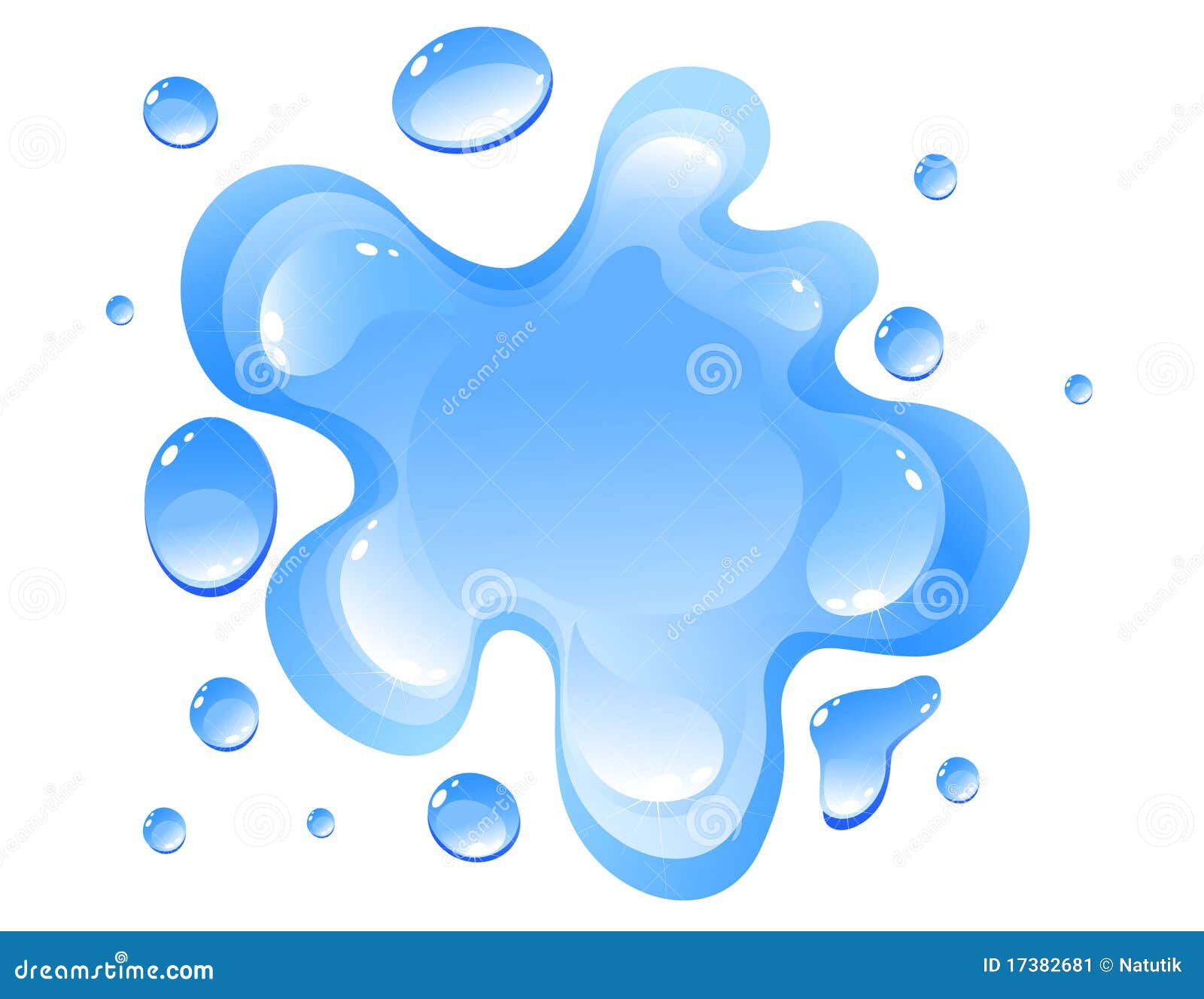 Water spill stock vector. Illustration of health, energy - 17382681