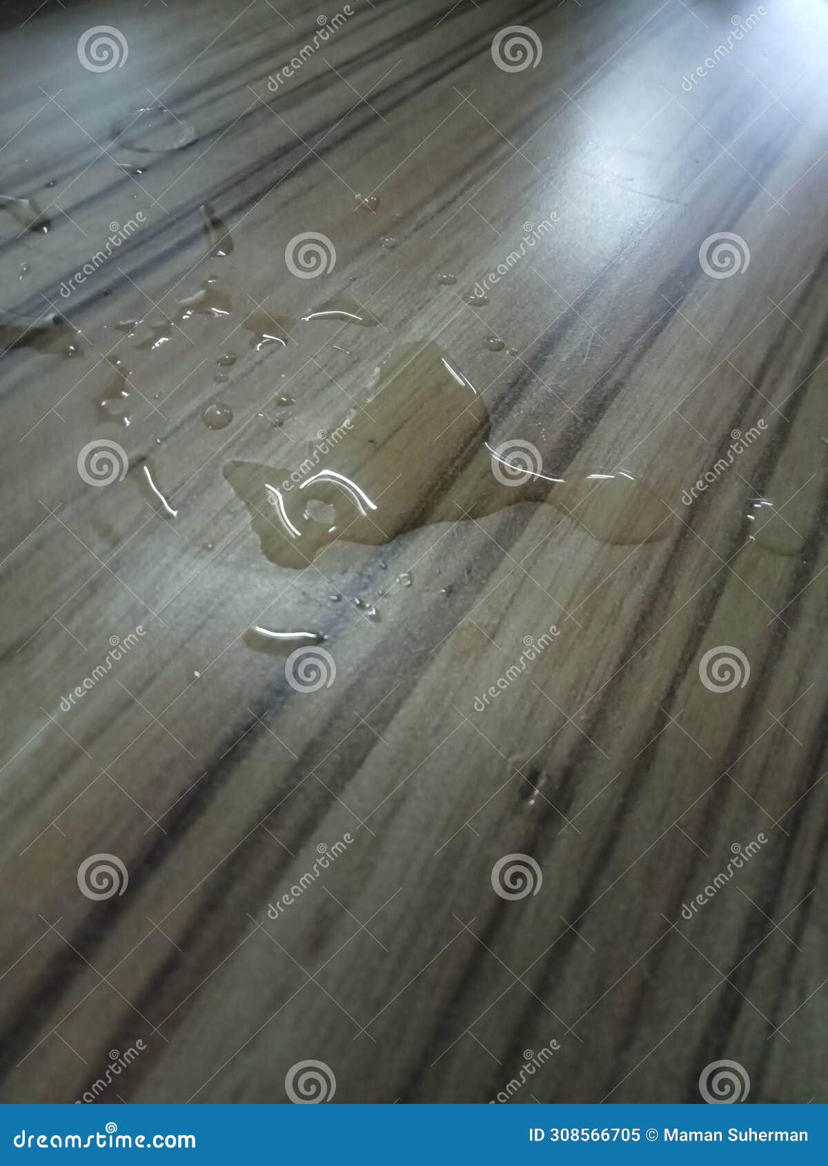 Water spill stock image. Image of clear, spill, table - 308566705