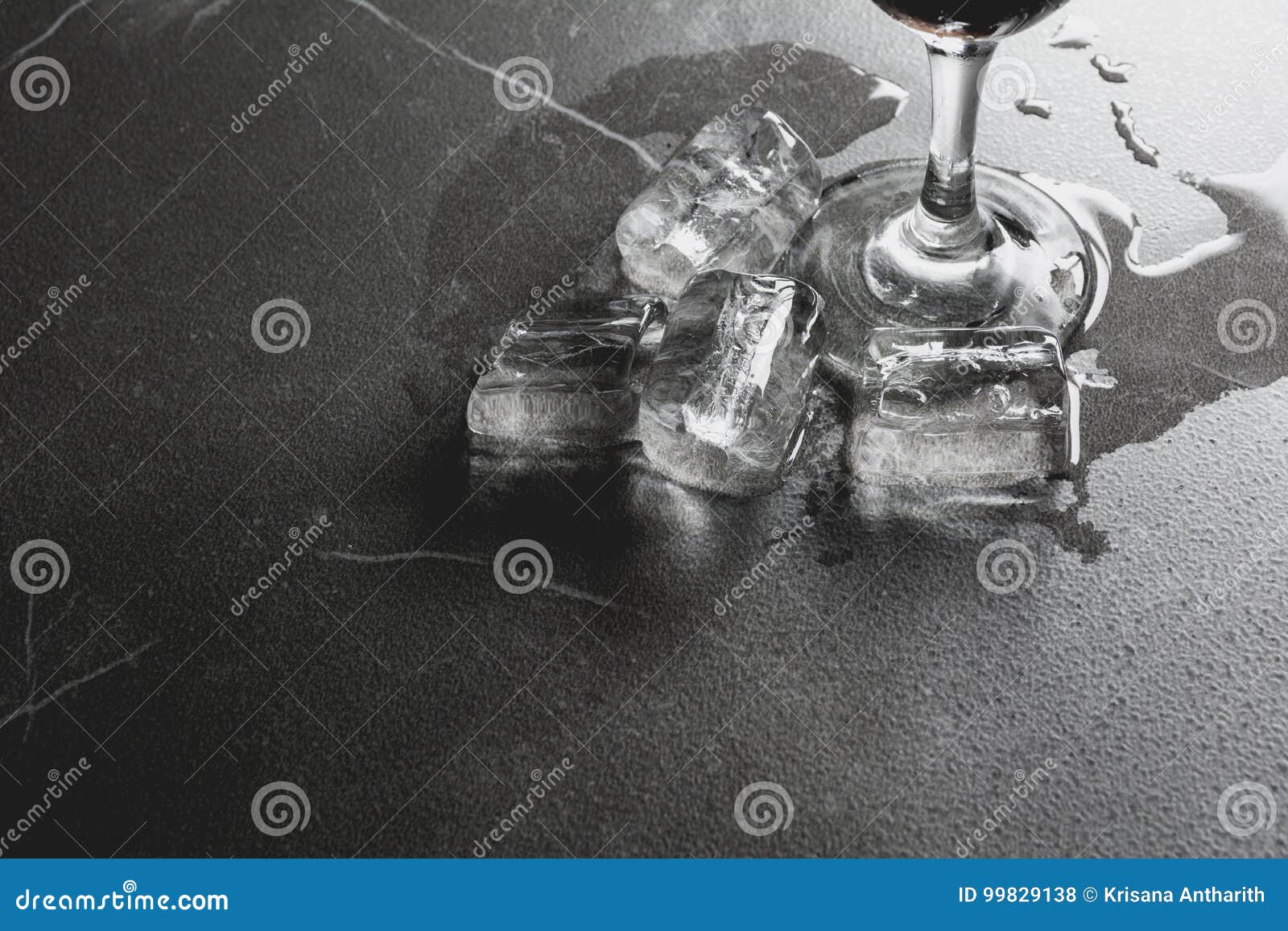 Water Spill Out of Water Glass with Ice Stock Photo - Image of fresh ...