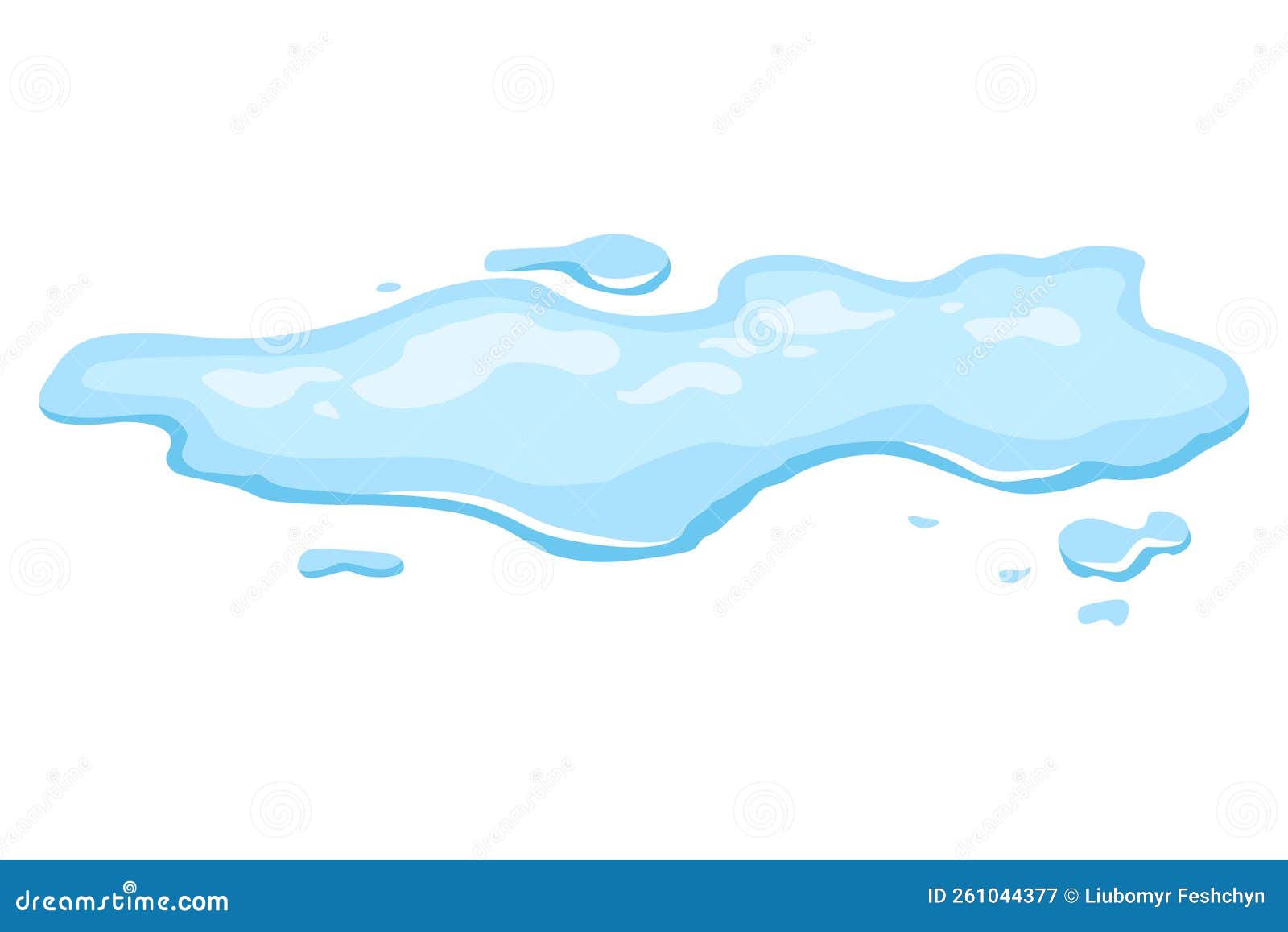 Water Spill Cartoon Vector | CartoonDealer.com #17382681