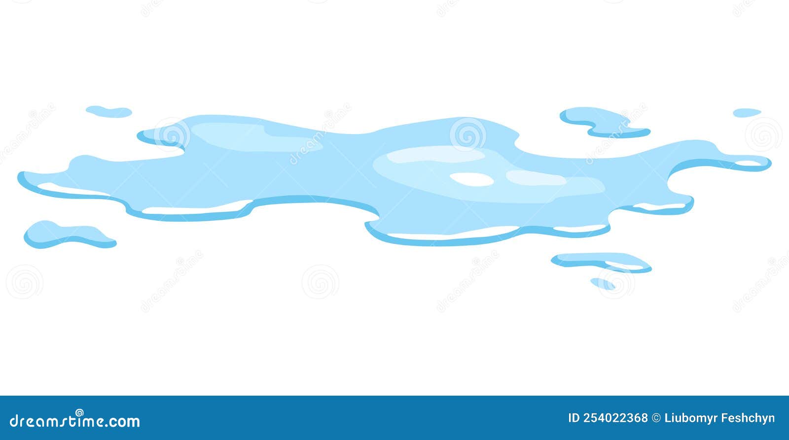 Water Spill Cartoon Vector | CartoonDealer.com #17382681