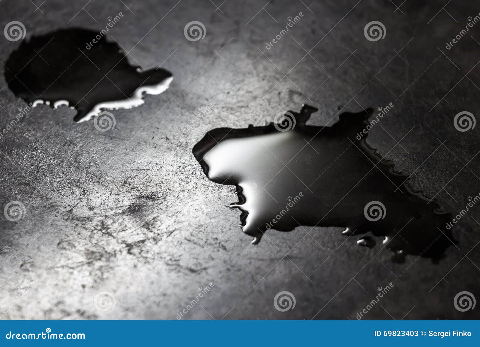 Water spilled on the table stock image. Image of reflector - 69823403