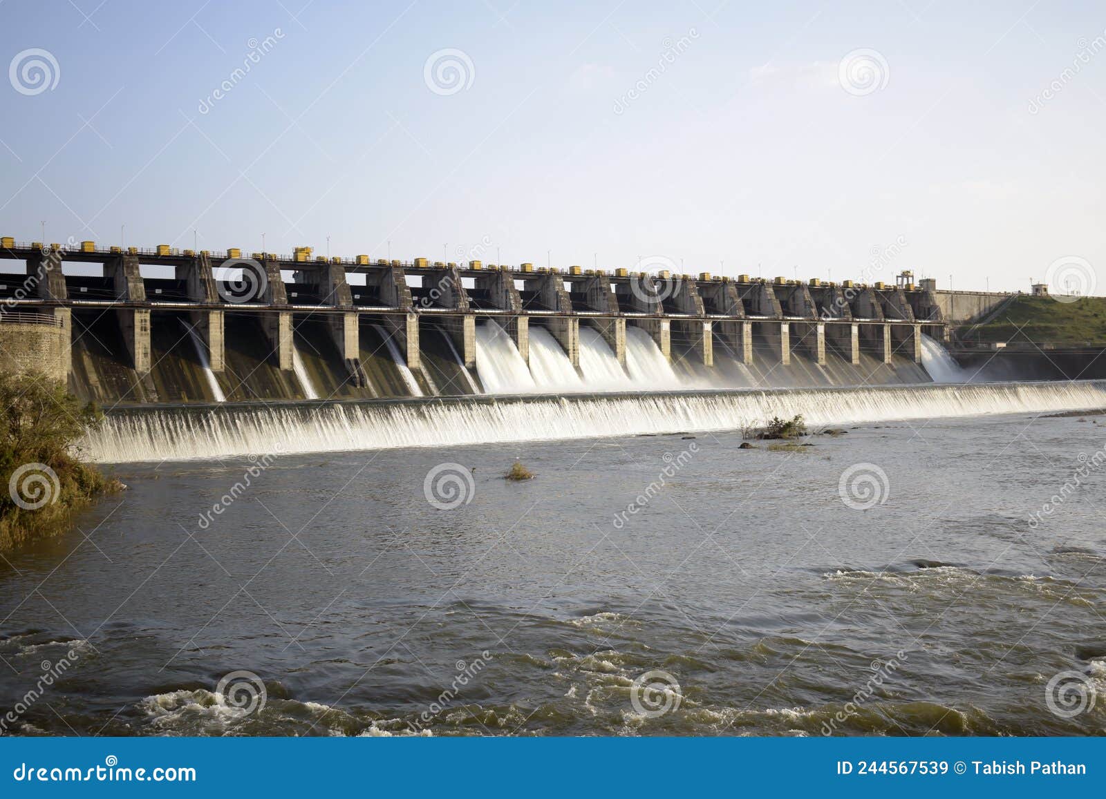 Water Spilling Over the Waghur Dam Stock Image - Image of picturesque ...