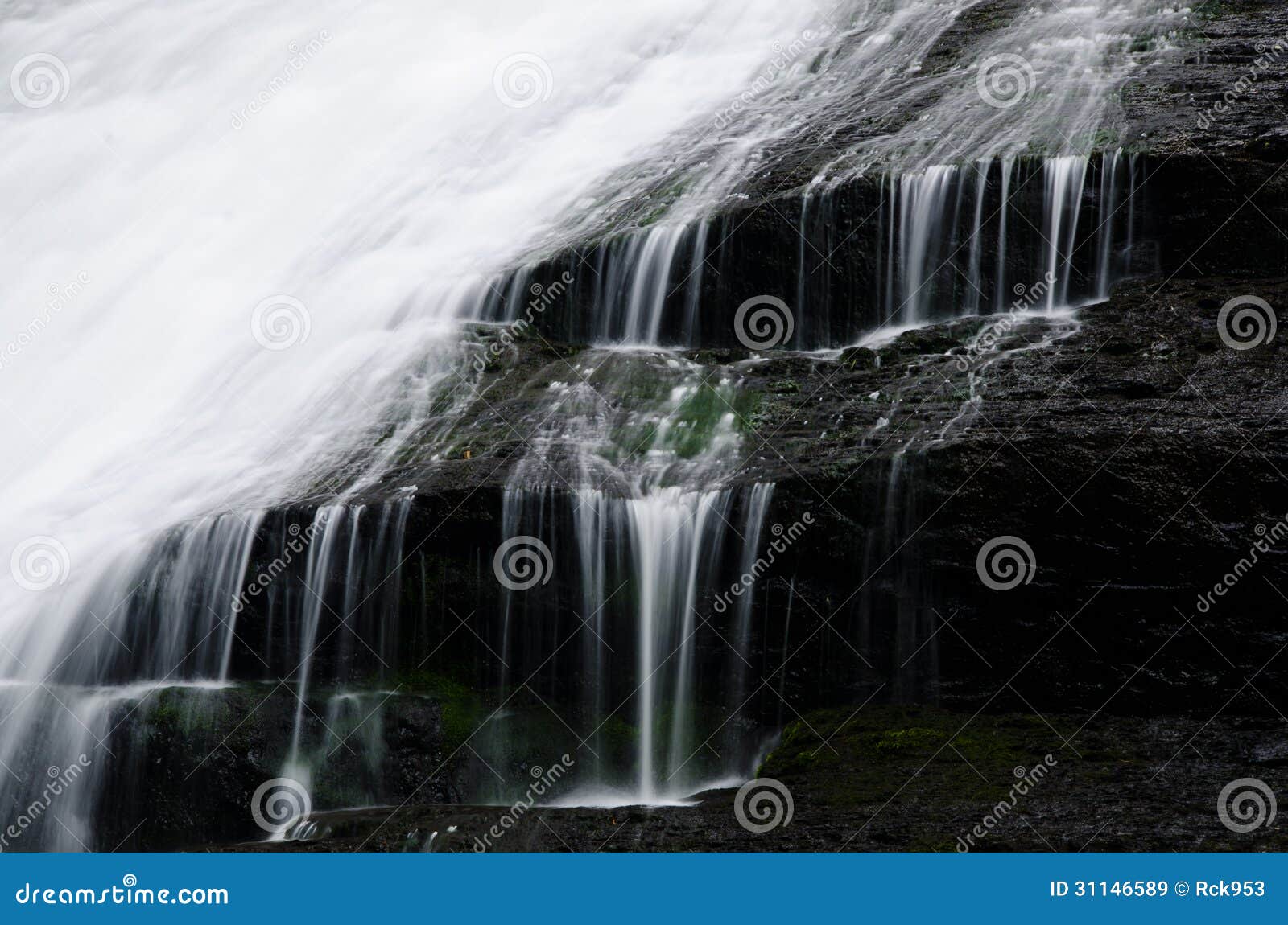 Water Spilling from a Waterfall Stock Image - Image of cascade, pouring ...