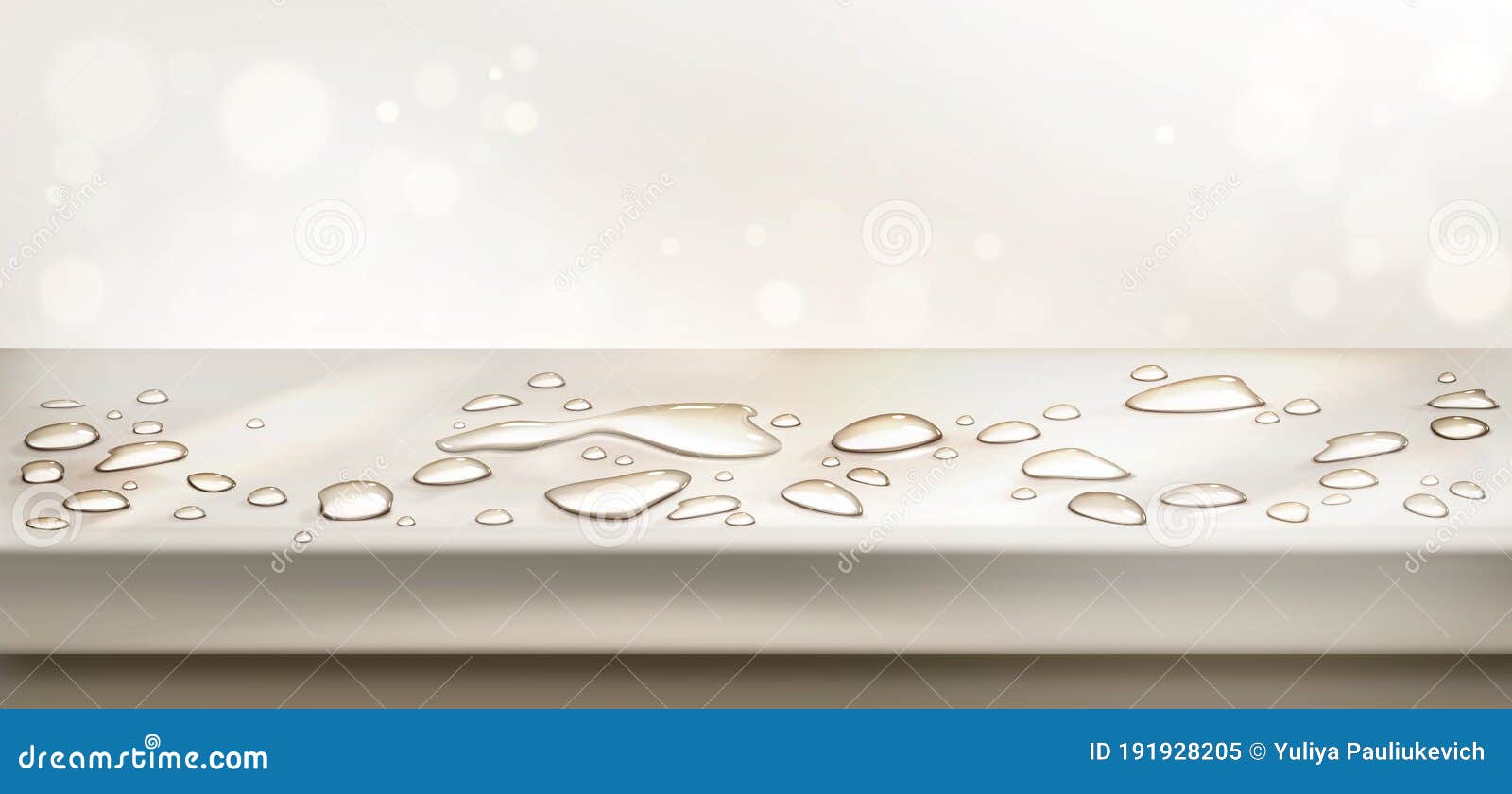 Water Spills on Table Top Perspective View Stock Vector - Illustration ...