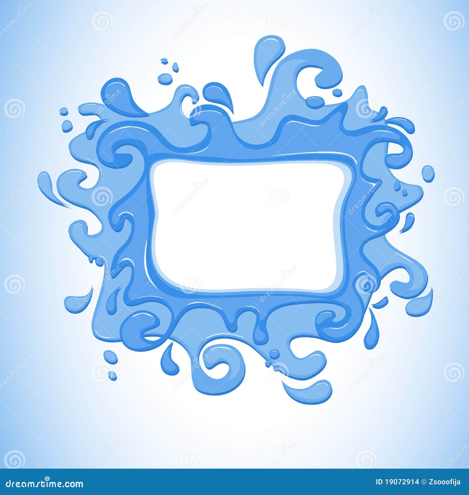 Water-splash stock vector. Illustration of square, aqua - 19072914