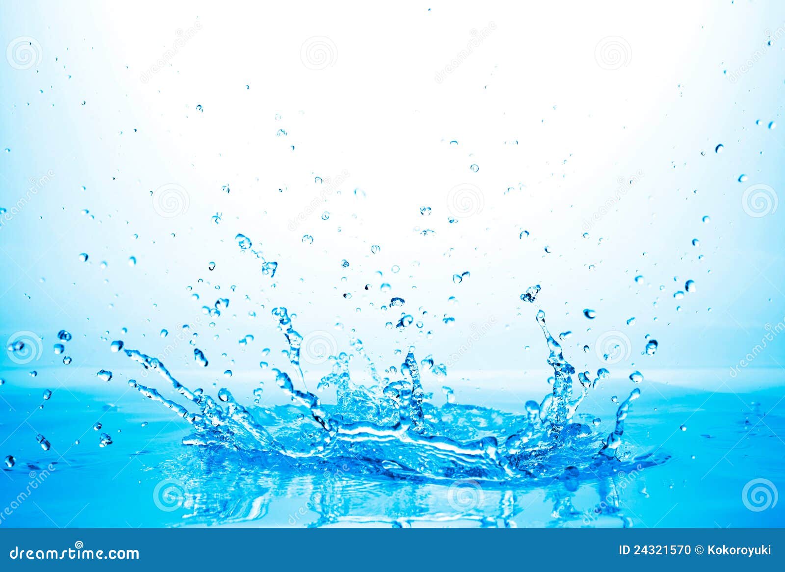 Water splash stock photo. Image of drop, moment, blue - 24321570