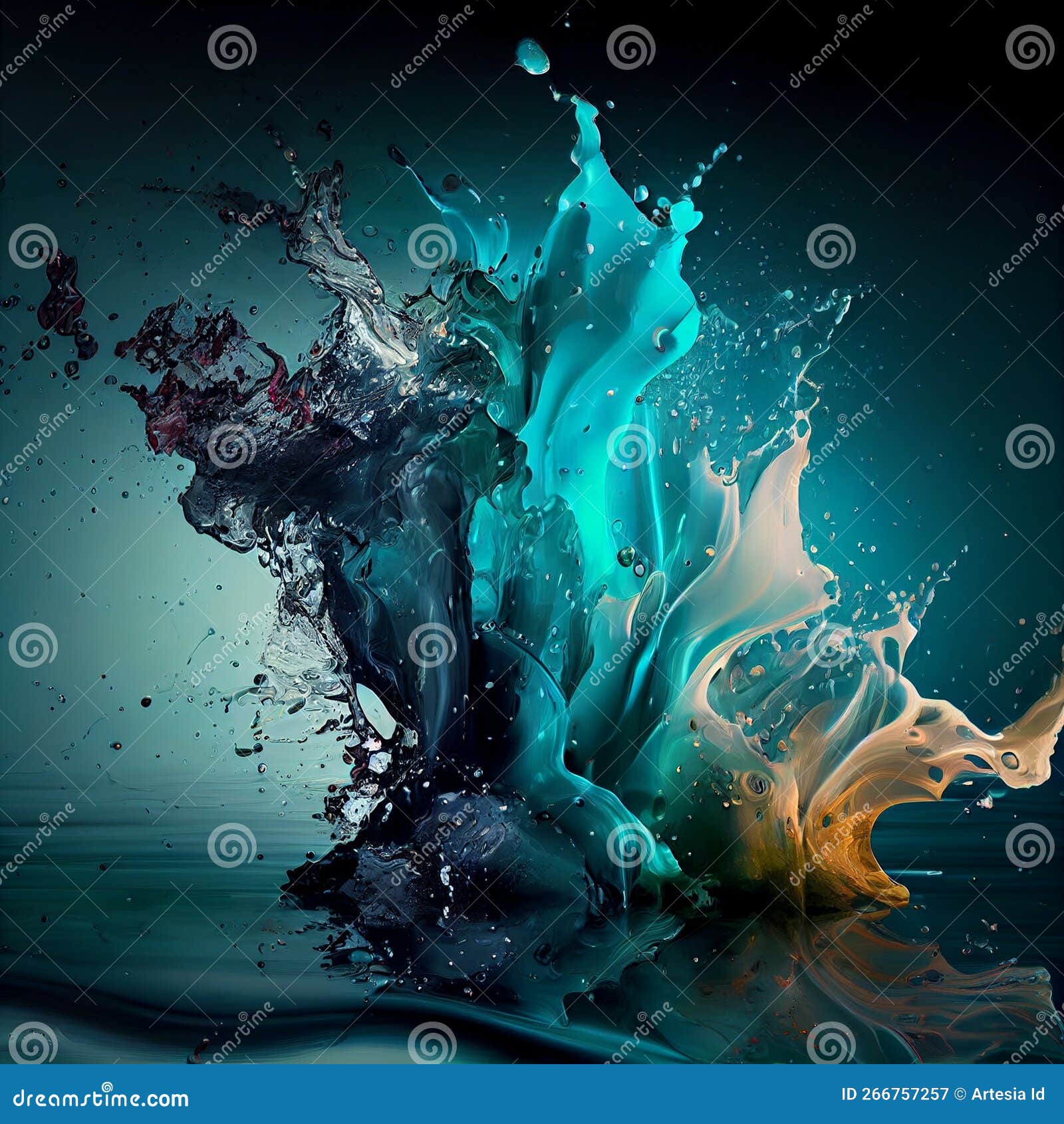 Water Splash Abstract Wallpaper Stock Illustration - Illustration of ...