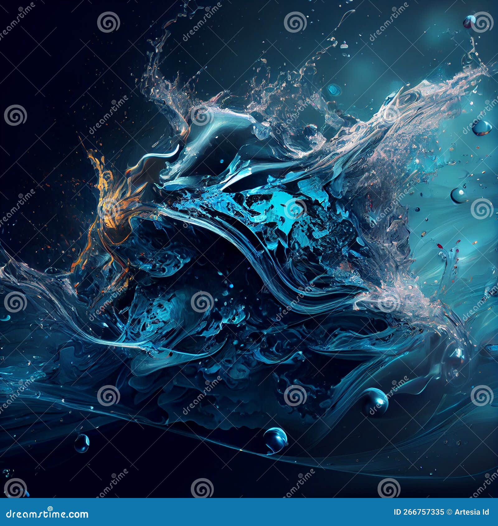 Water Splash Abstract Wallpaper Stock Illustration - Illustration of ...